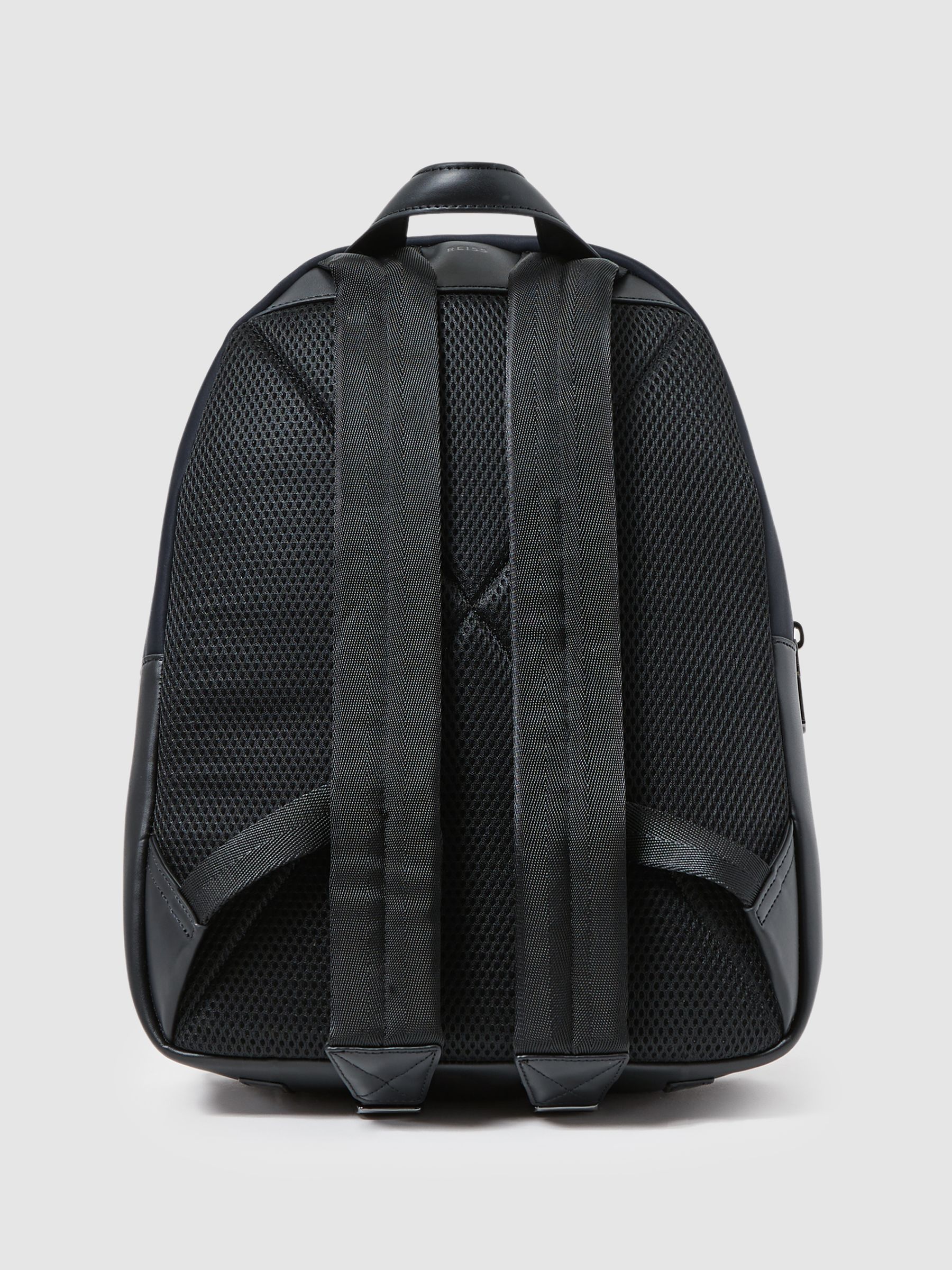Reiss Neoprene Zipped Backpack in Dark Navy - REISS