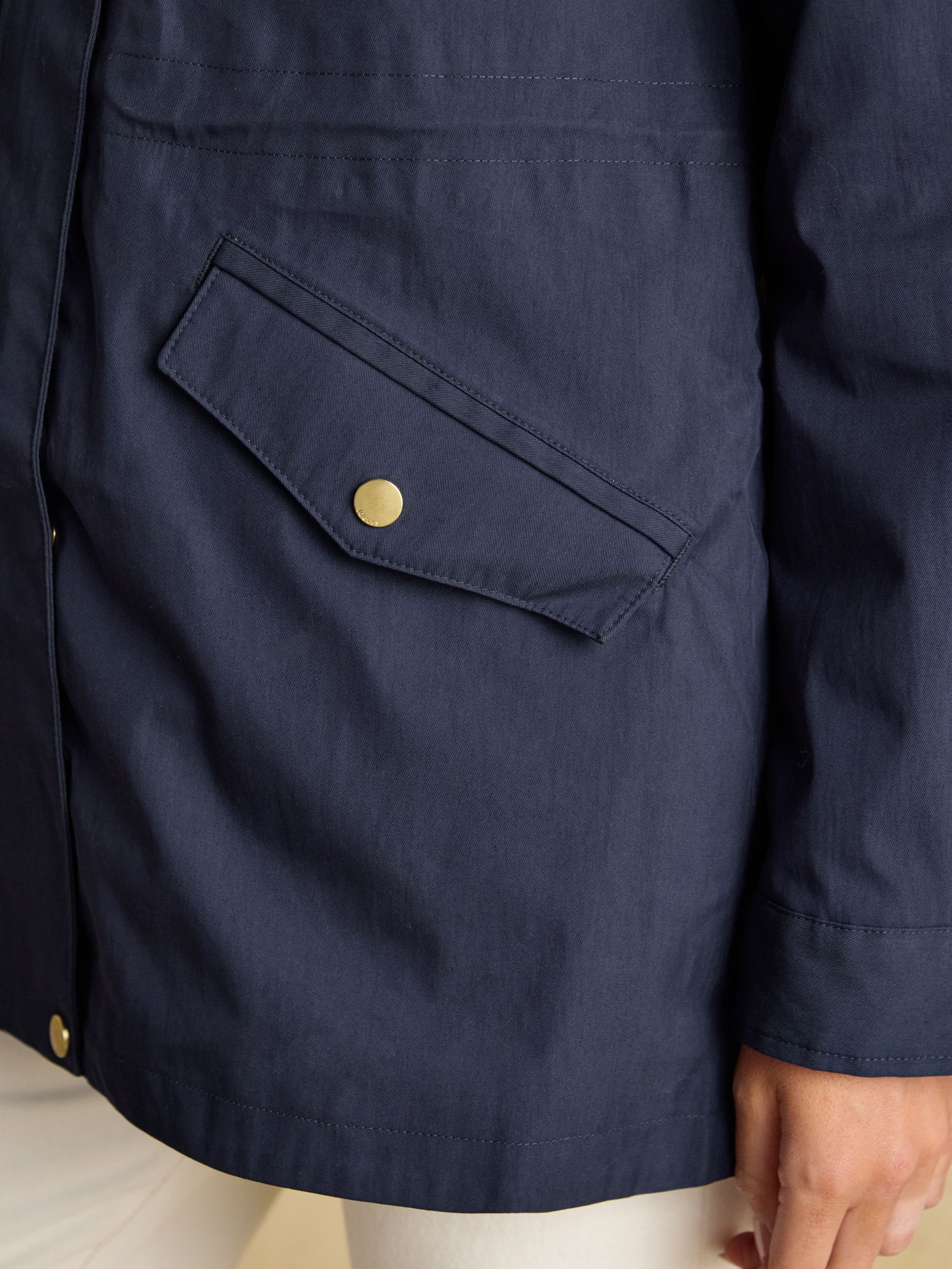 Portwell Navy Blue Waterproof Raincoat With Hood and Adjustable Waist ...