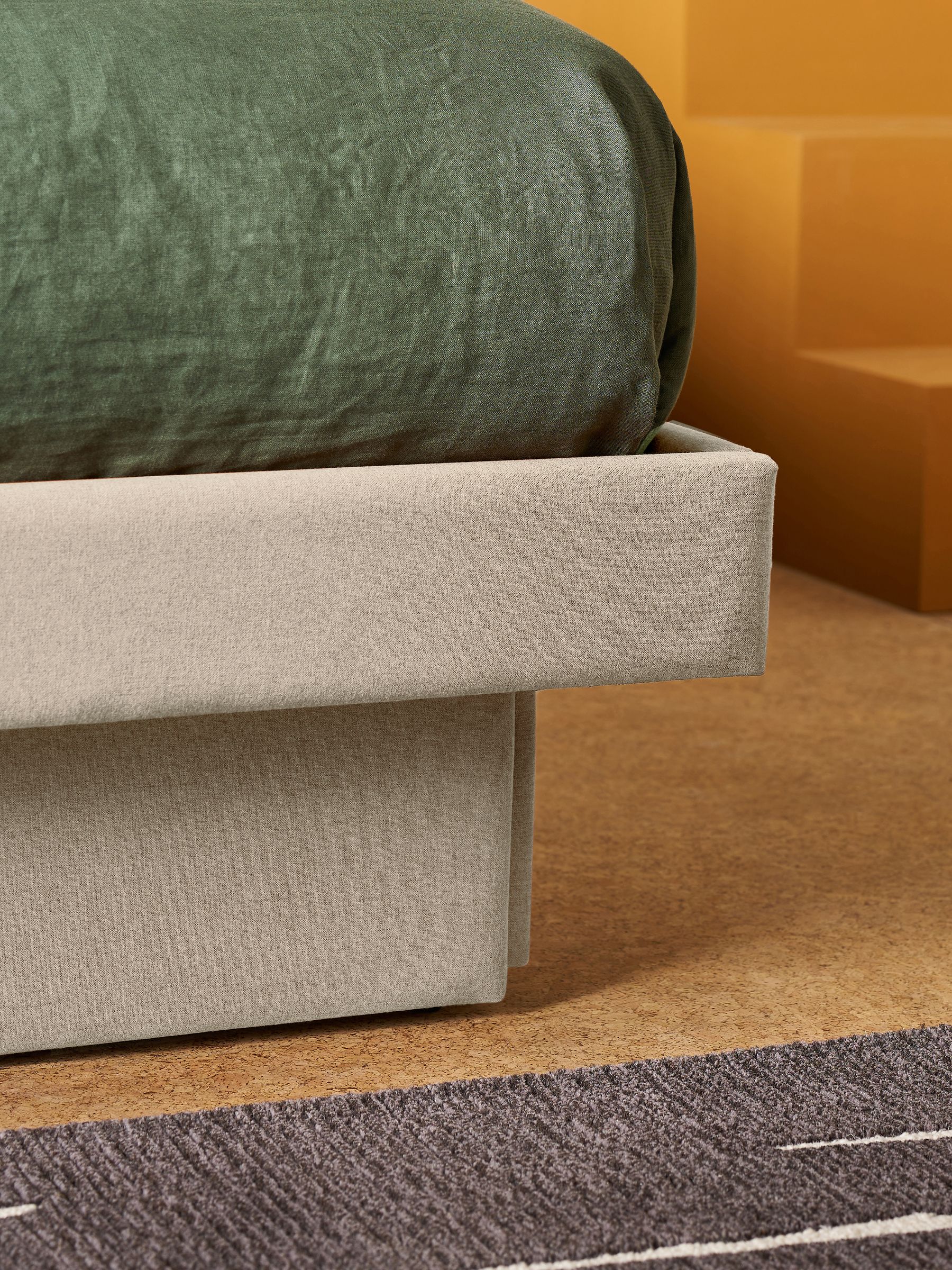 Robyn Platform Storage Bed in Oatmeal | Made