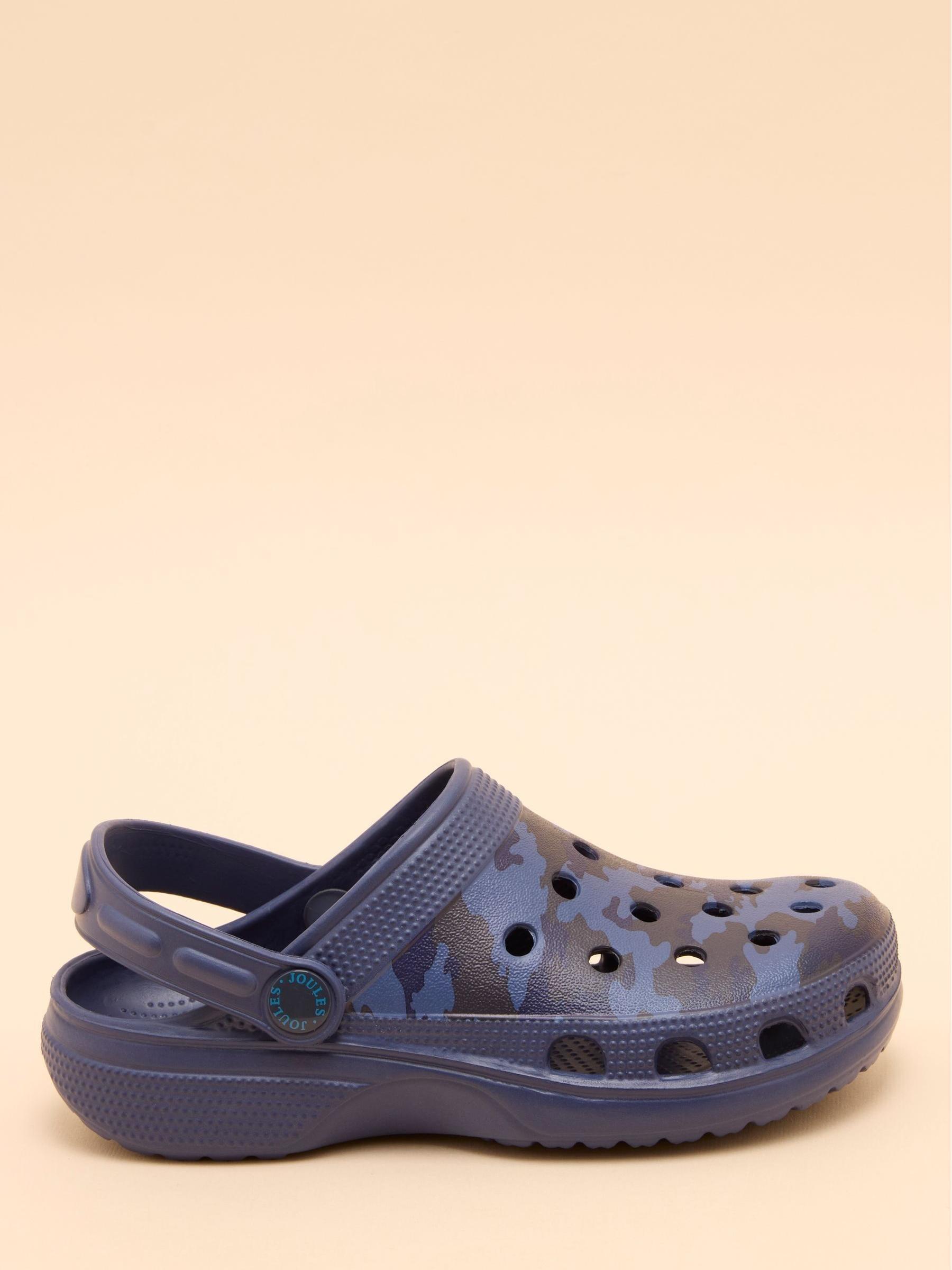 Kids' Poole Navy Camo Slip-On Clogs | Joules