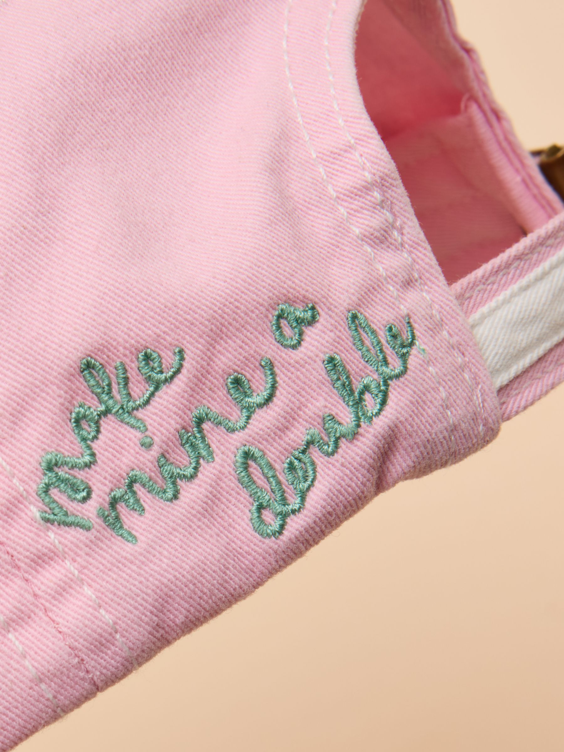 Kids' Daley Pink Ice Cream Cotton Baseball Cap | Joules