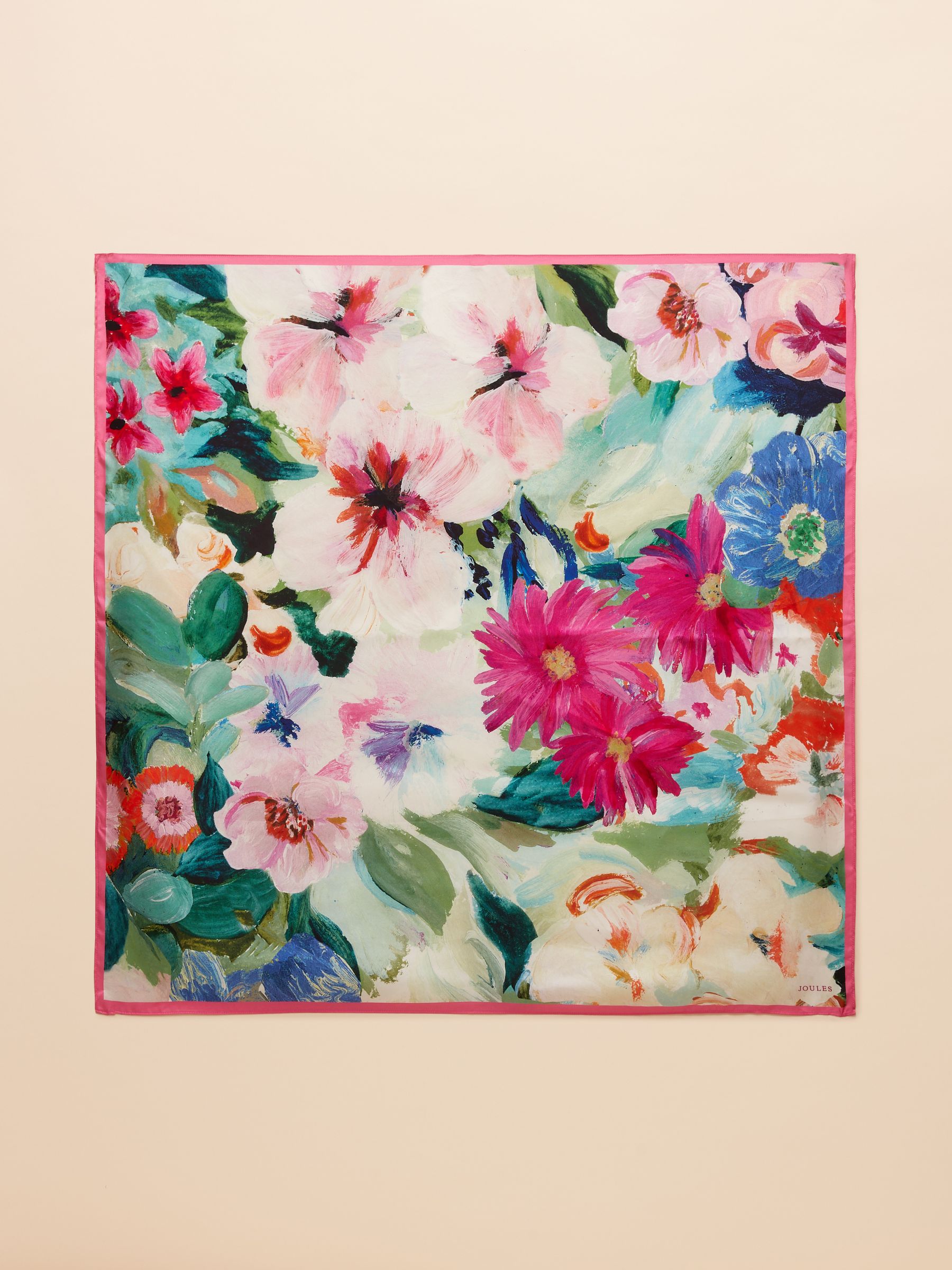 Bloomfield Floral Square 100% Silk Scarf | Joules