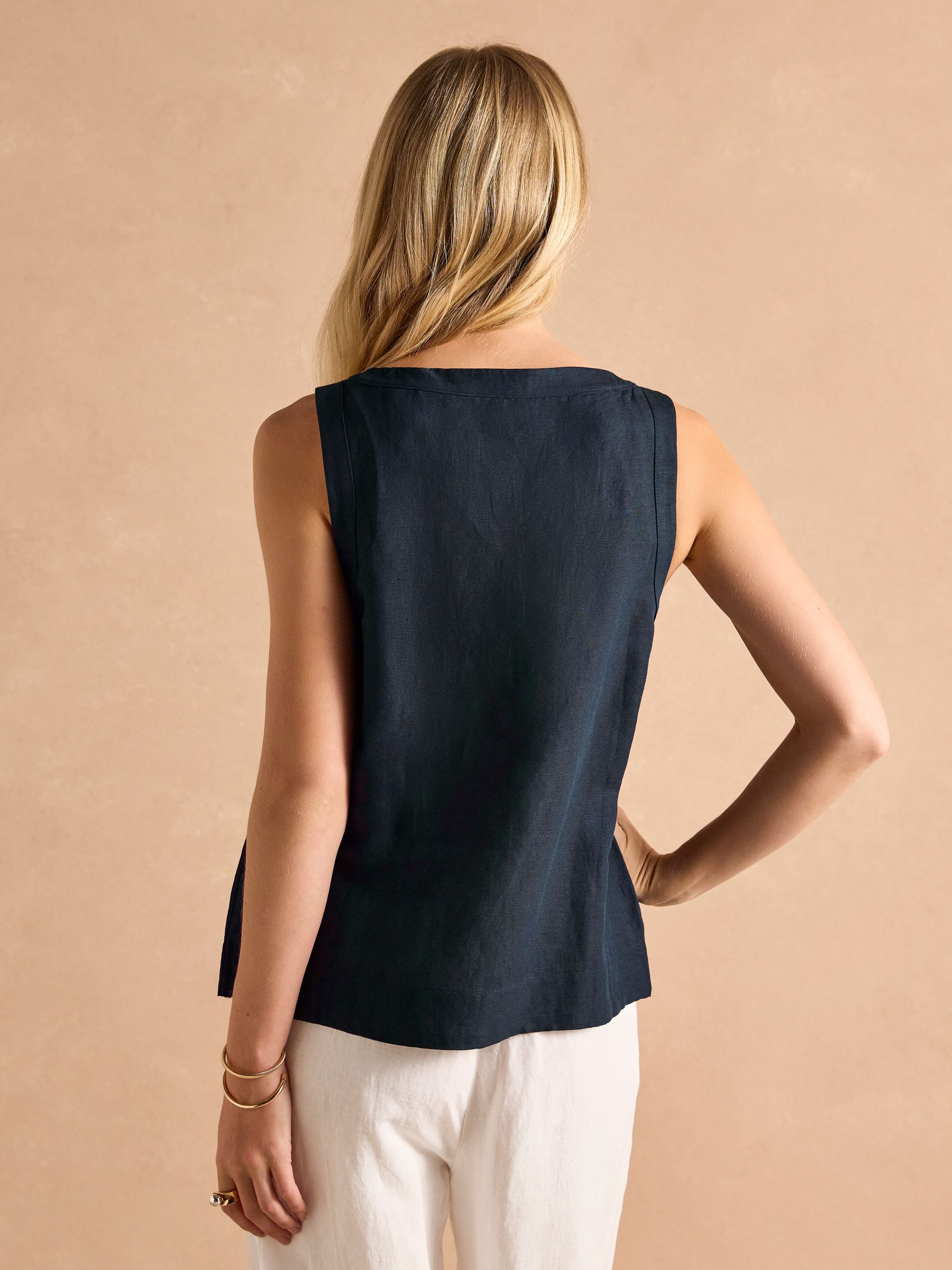 Cove Navy Sleeveless Top | Joules