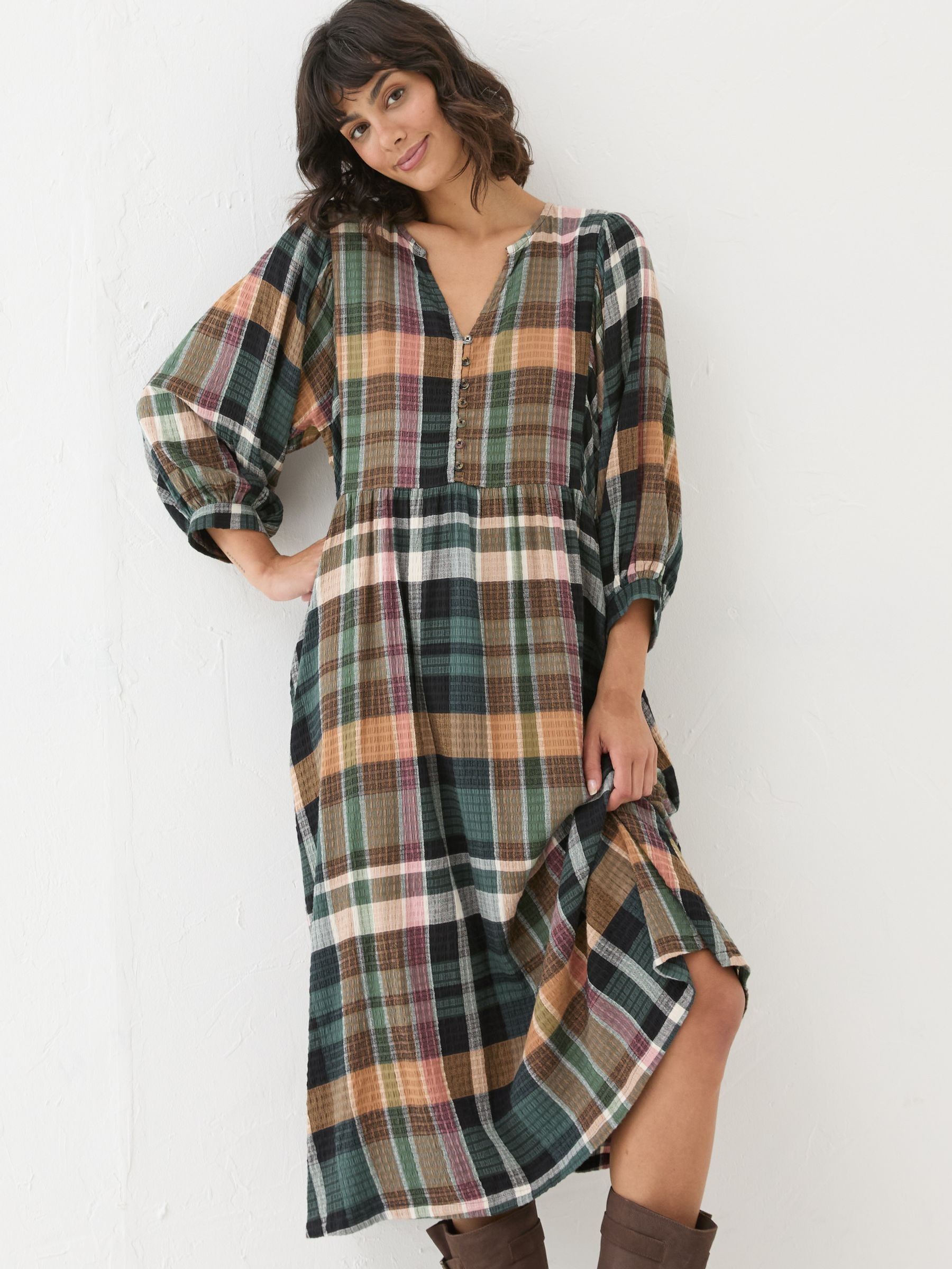 Ceil Multi Check Dress | FatFace