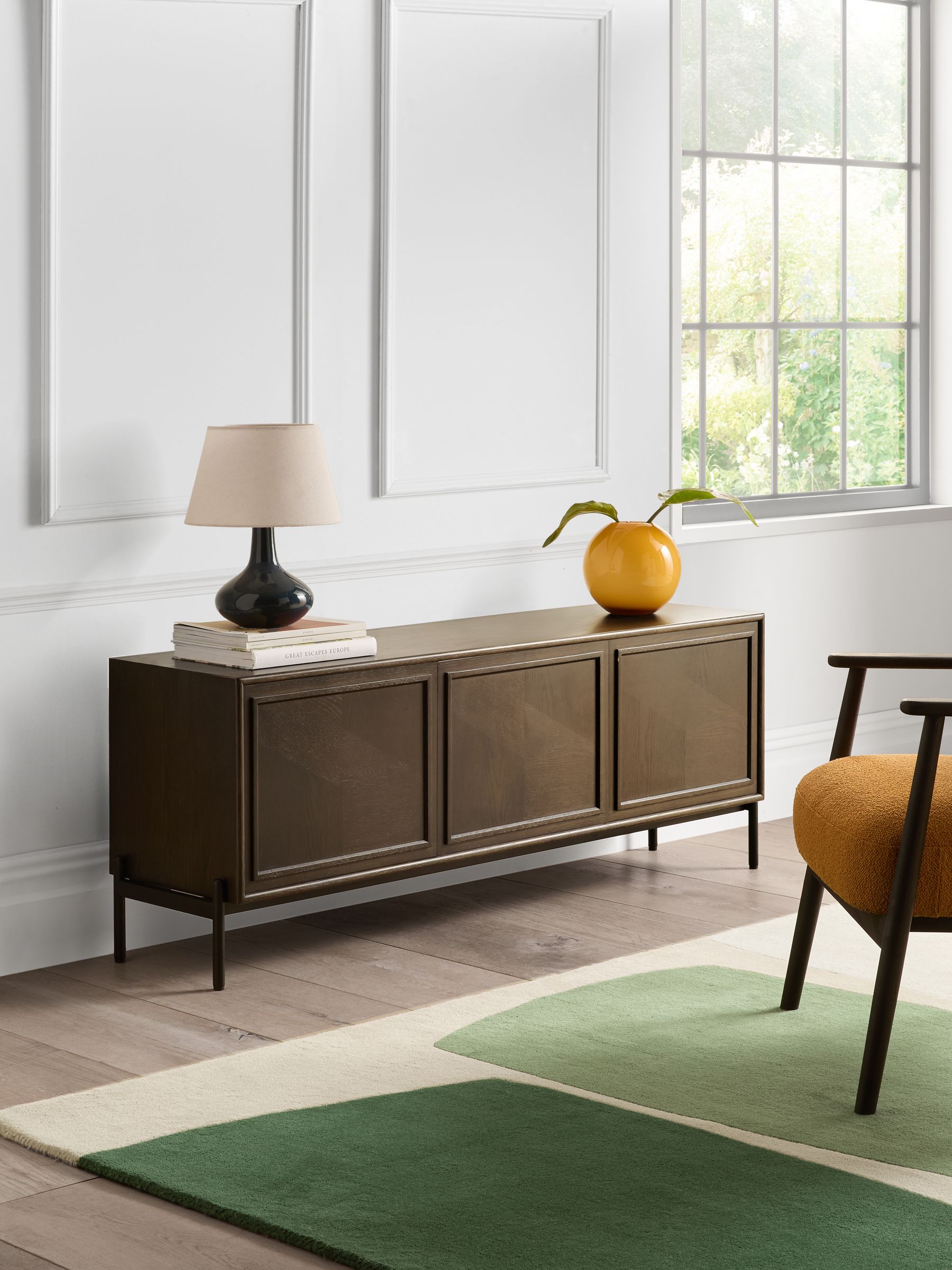 Jasper Conran London Dark Oak Aden Wide Up to 50 Inch TV Unit | Made