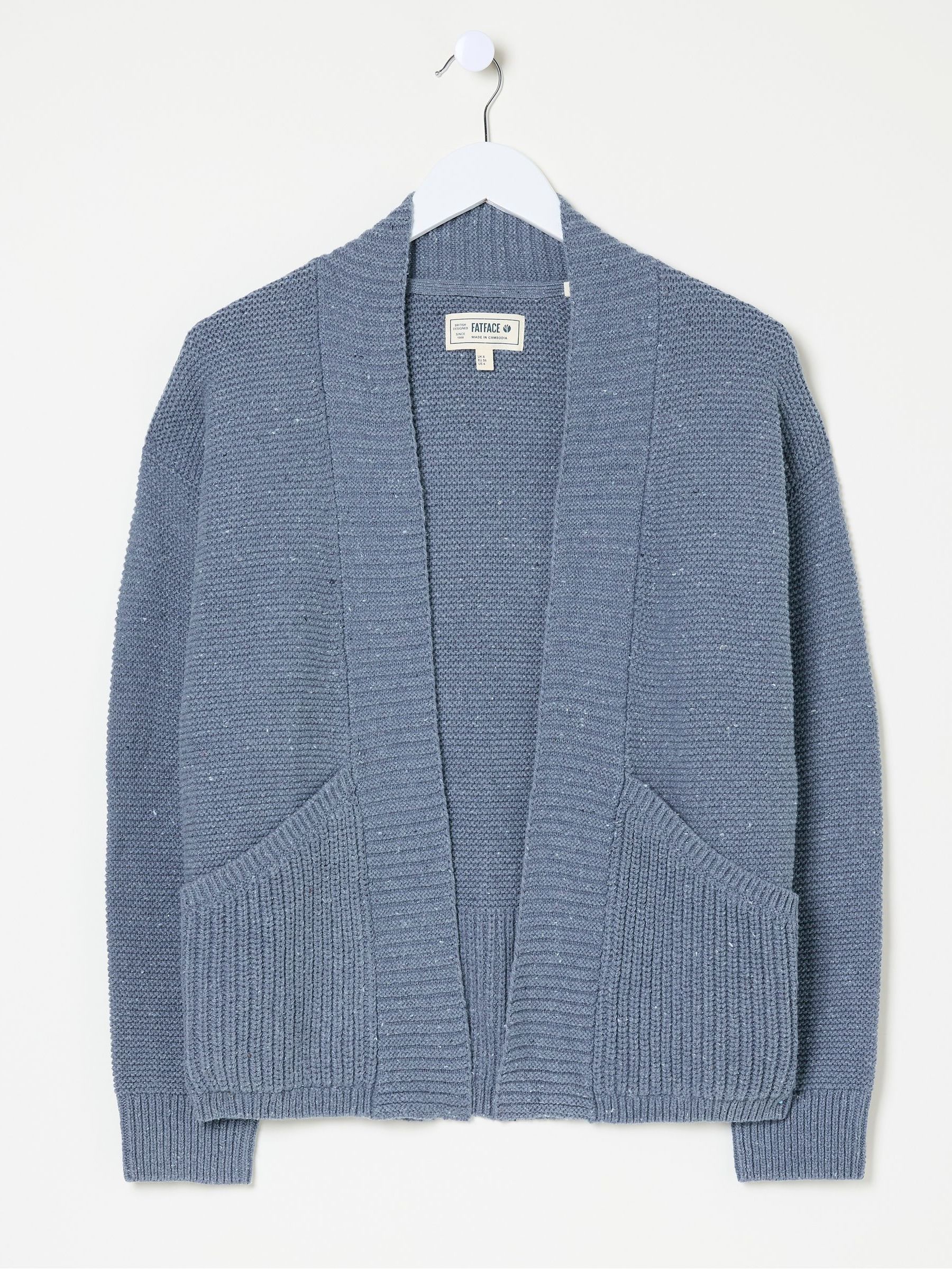 Clara Blue Cotton Cardigan | FatFace
