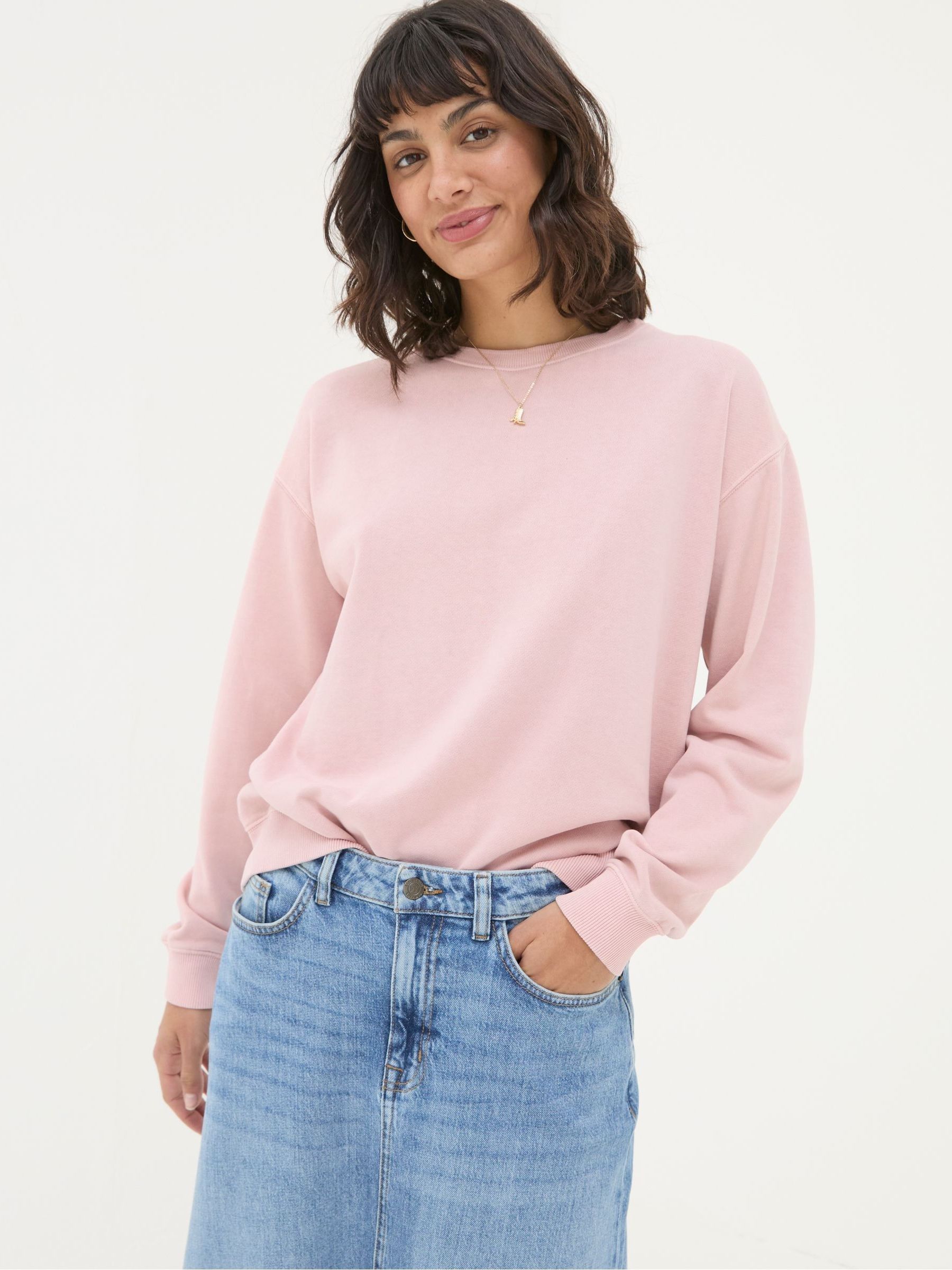Georgia Pink Crew Sweatshirt | FatFace