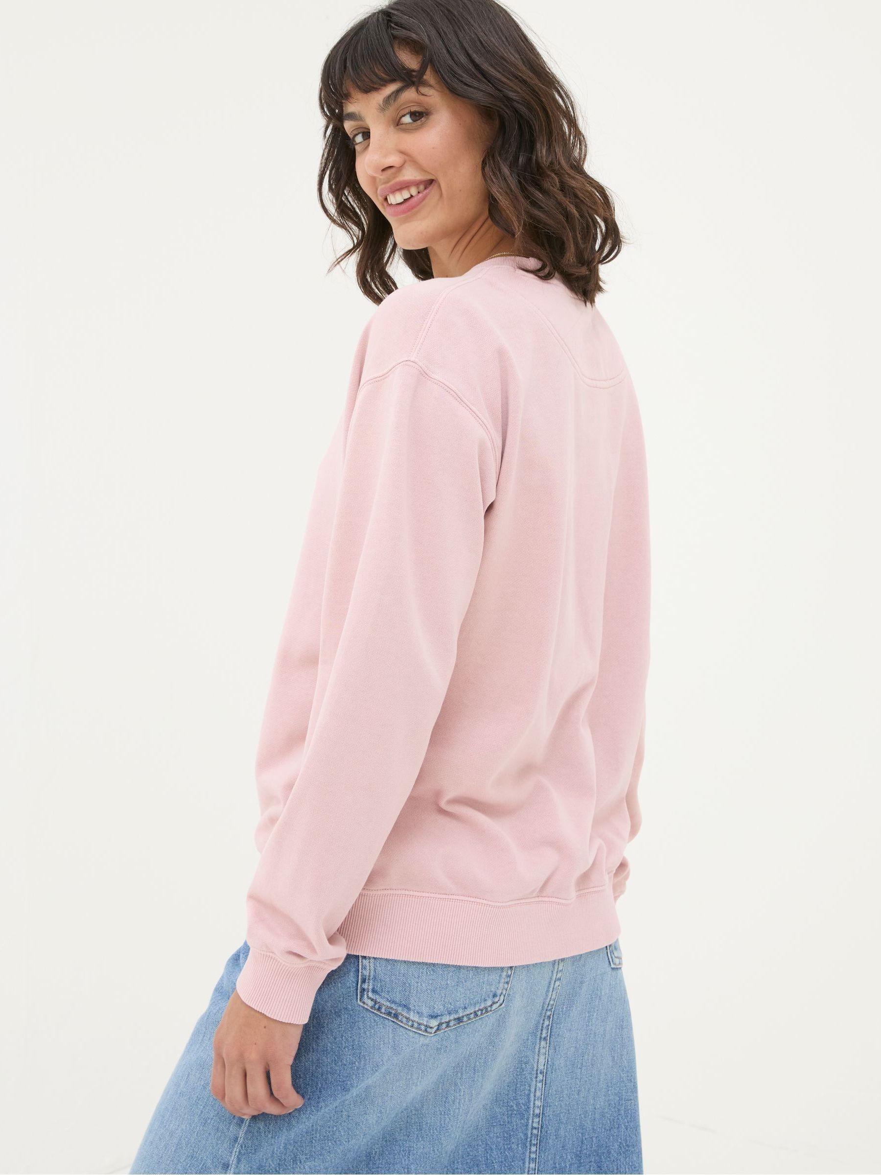 Georgia Pink Crew Sweatshirt | FatFace
