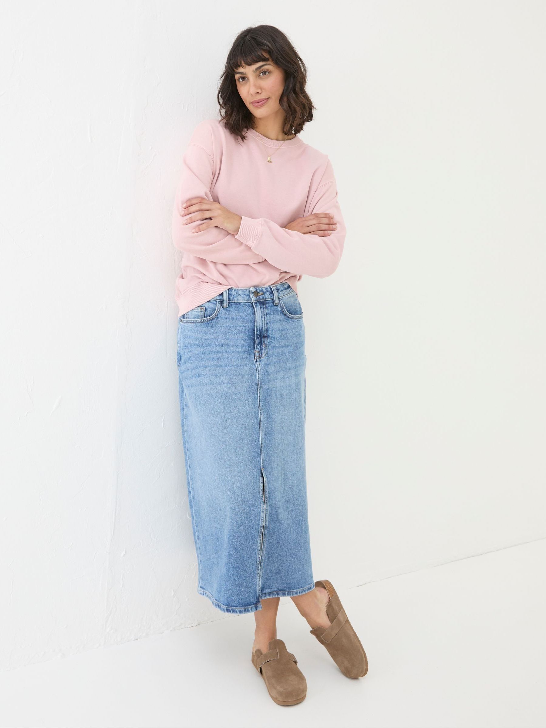 Georgia Pink Crew Sweatshirt | FatFace