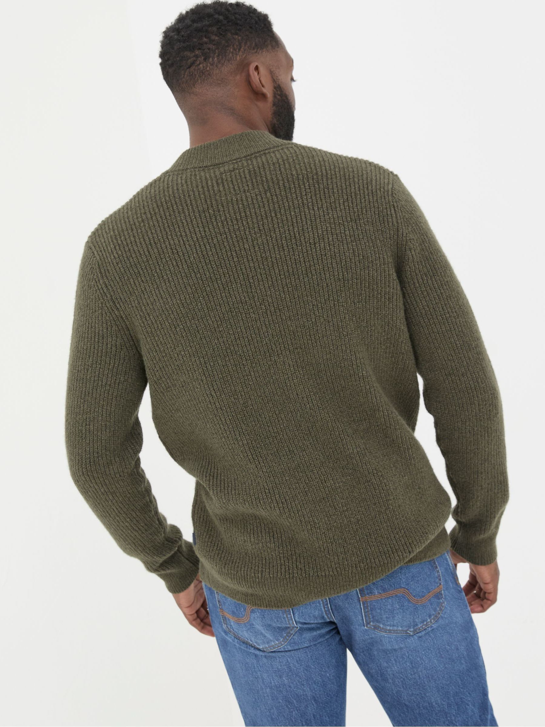 Khaki Green Knitted Bomber Cardigans | FatFace