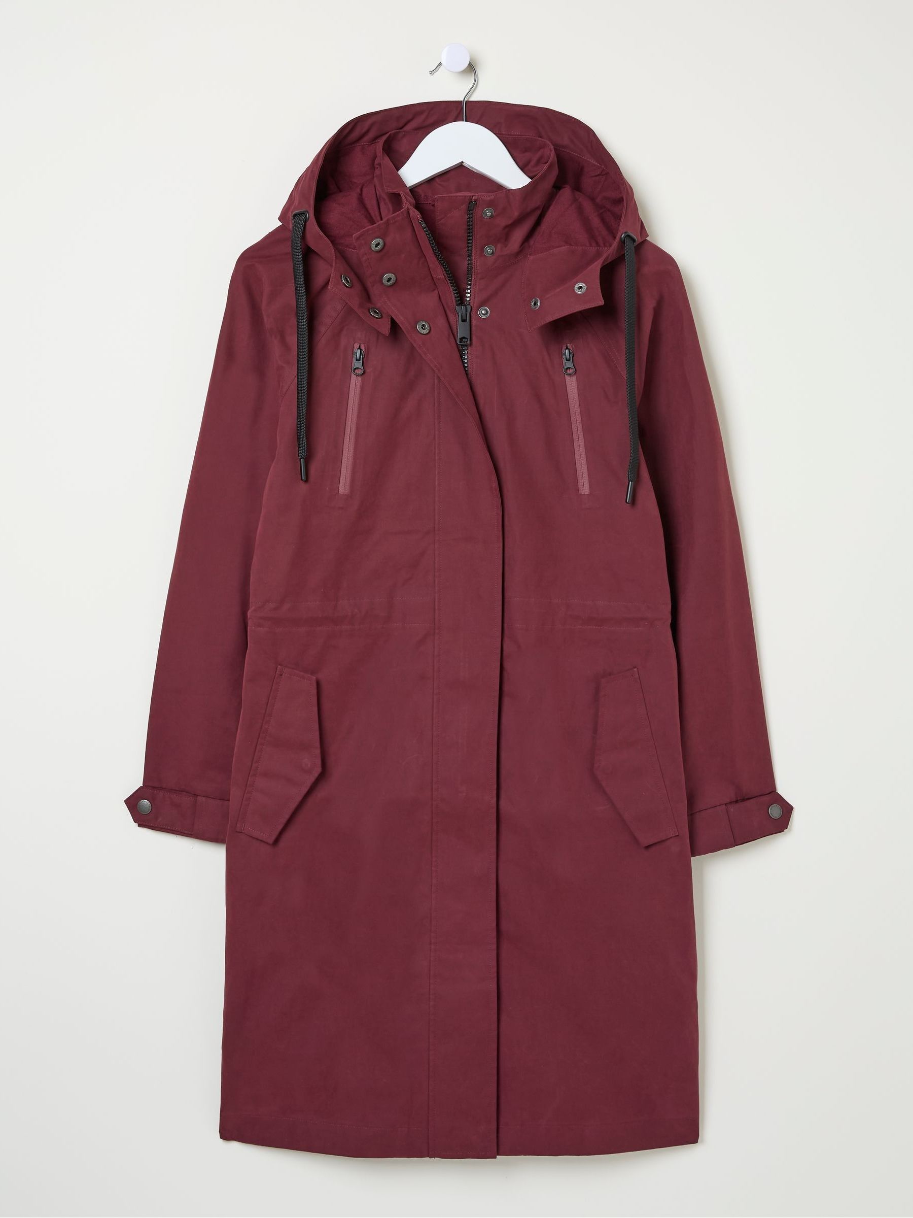 Juno Red Waterproof Long Coat | FatFace