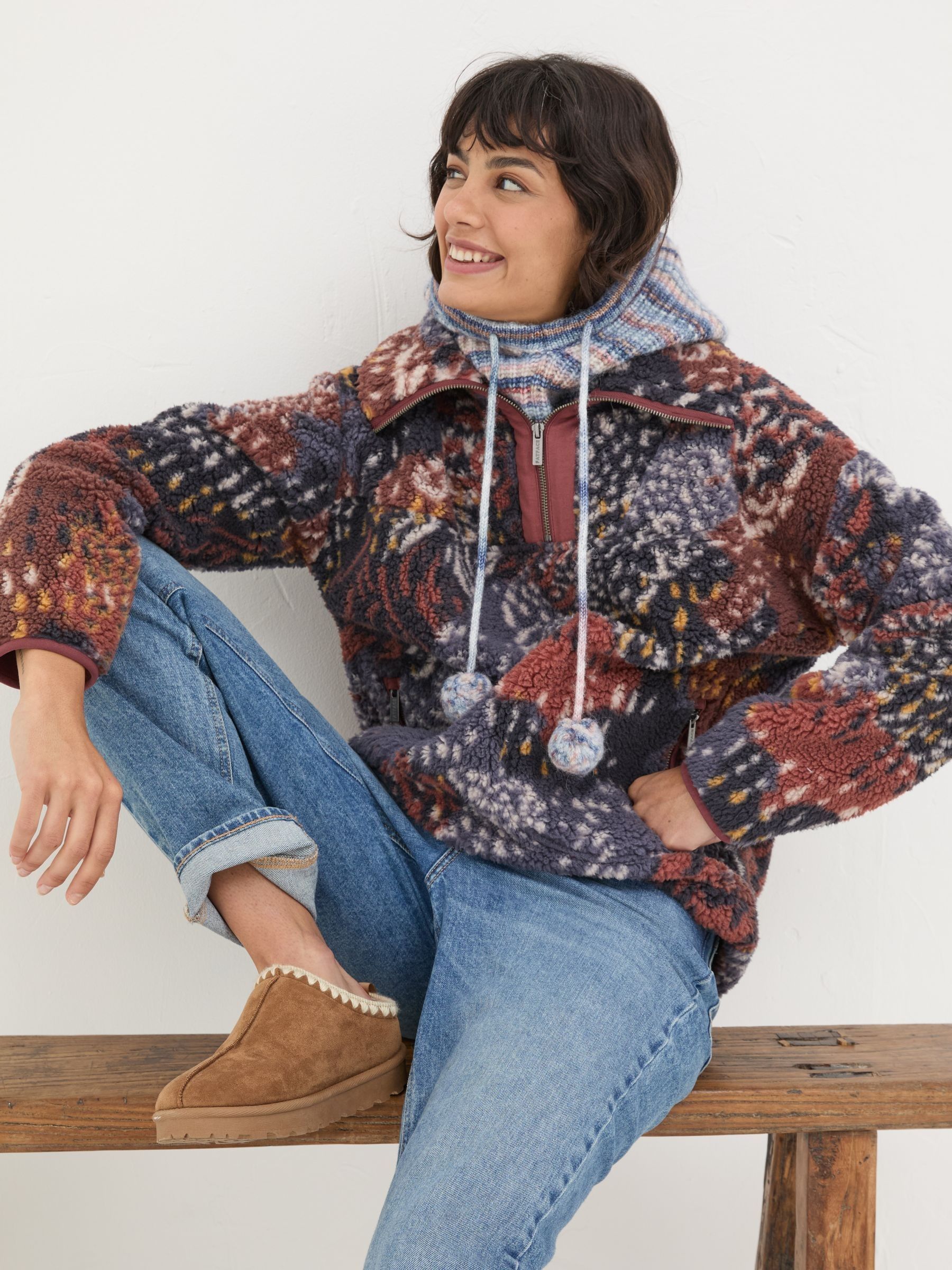 Parker Multi Abstract Animal Fleece | FatFace