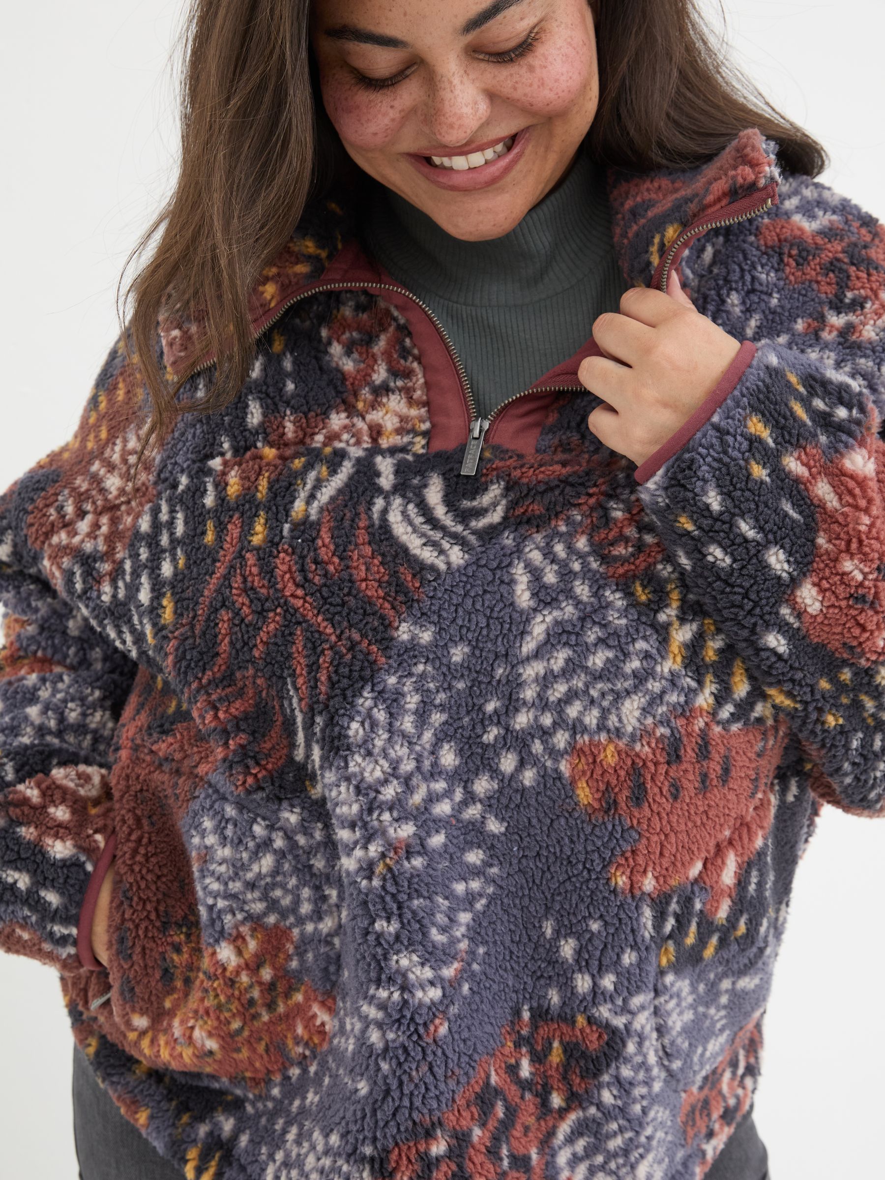 Parker Multi Abstract Animal Fleece | FatFace