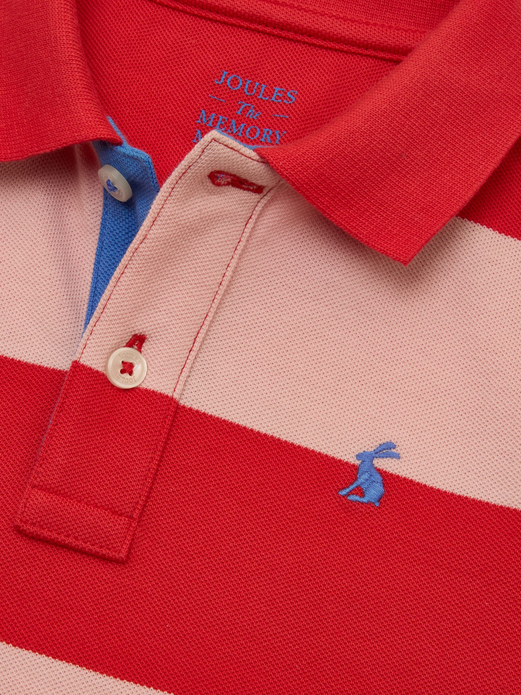 Boys' Woody Red Striped Polo Shirt | Joules