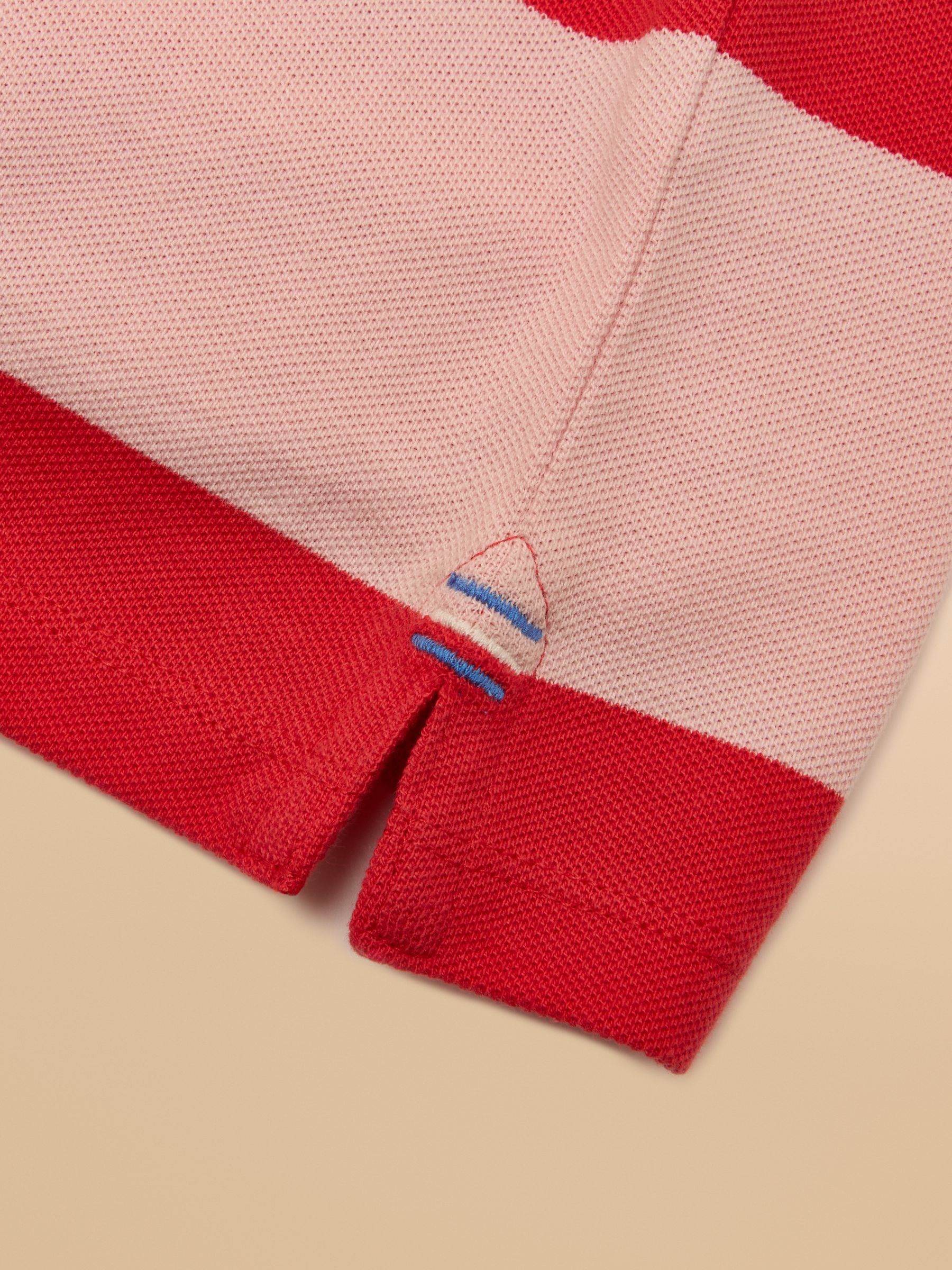 Boys' Woody Red Striped Polo Shirt | Joules