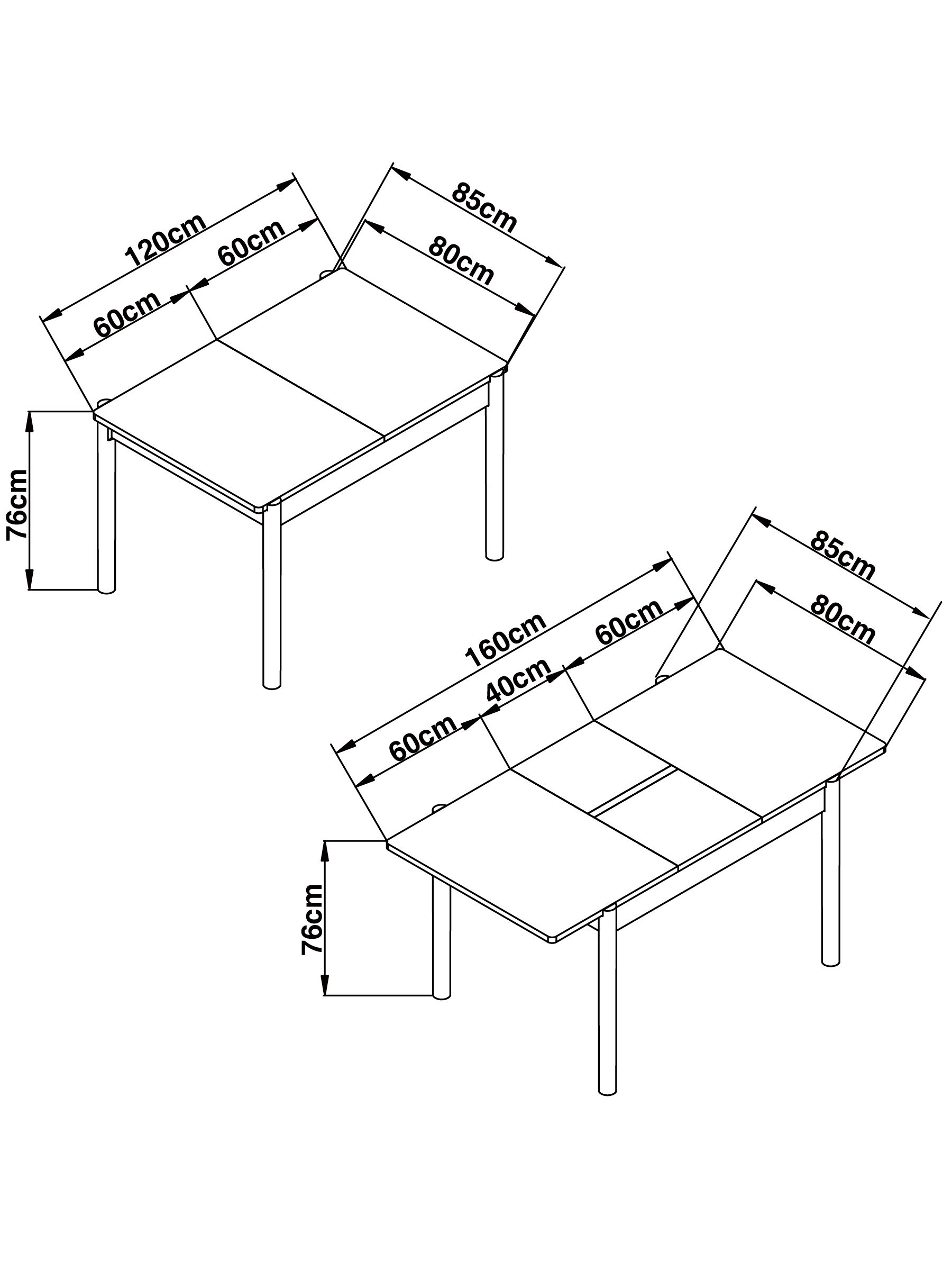 Pavia 4 to 6 Seater Extending Dining Table in Oak Effect | Made