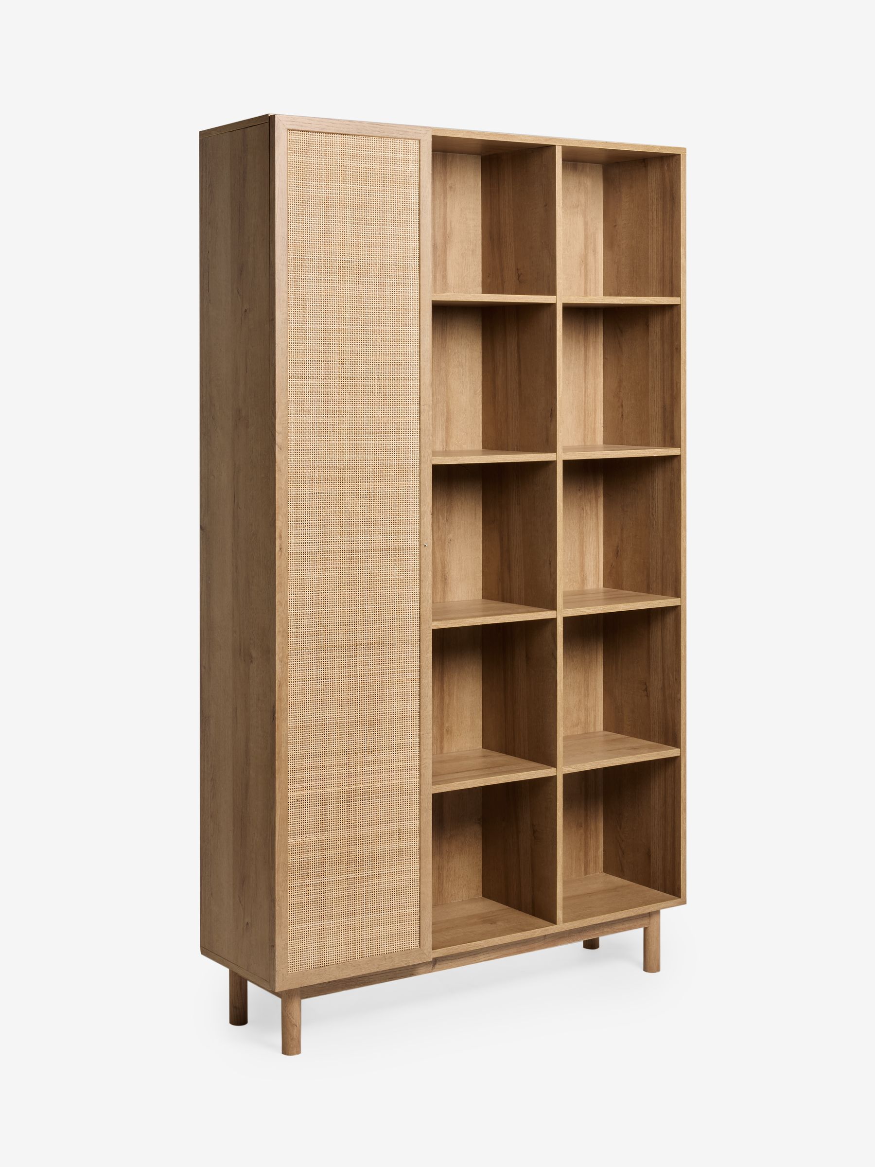 Pavia Rattan Bookcase in Oak Effect | Made