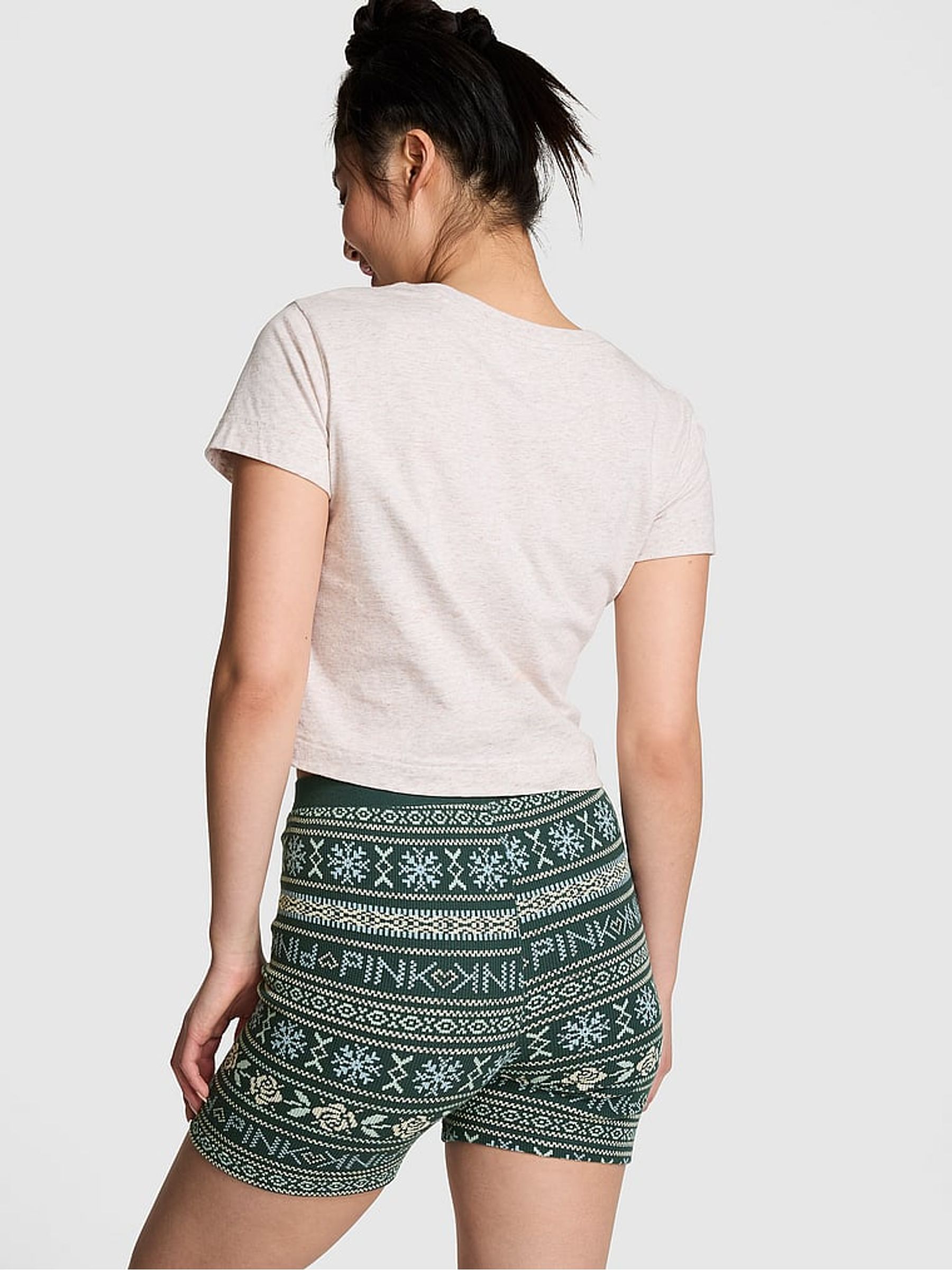 Deep Forest Green Thermal Boxer Pyjama Shorts | Victoria's Secret UK