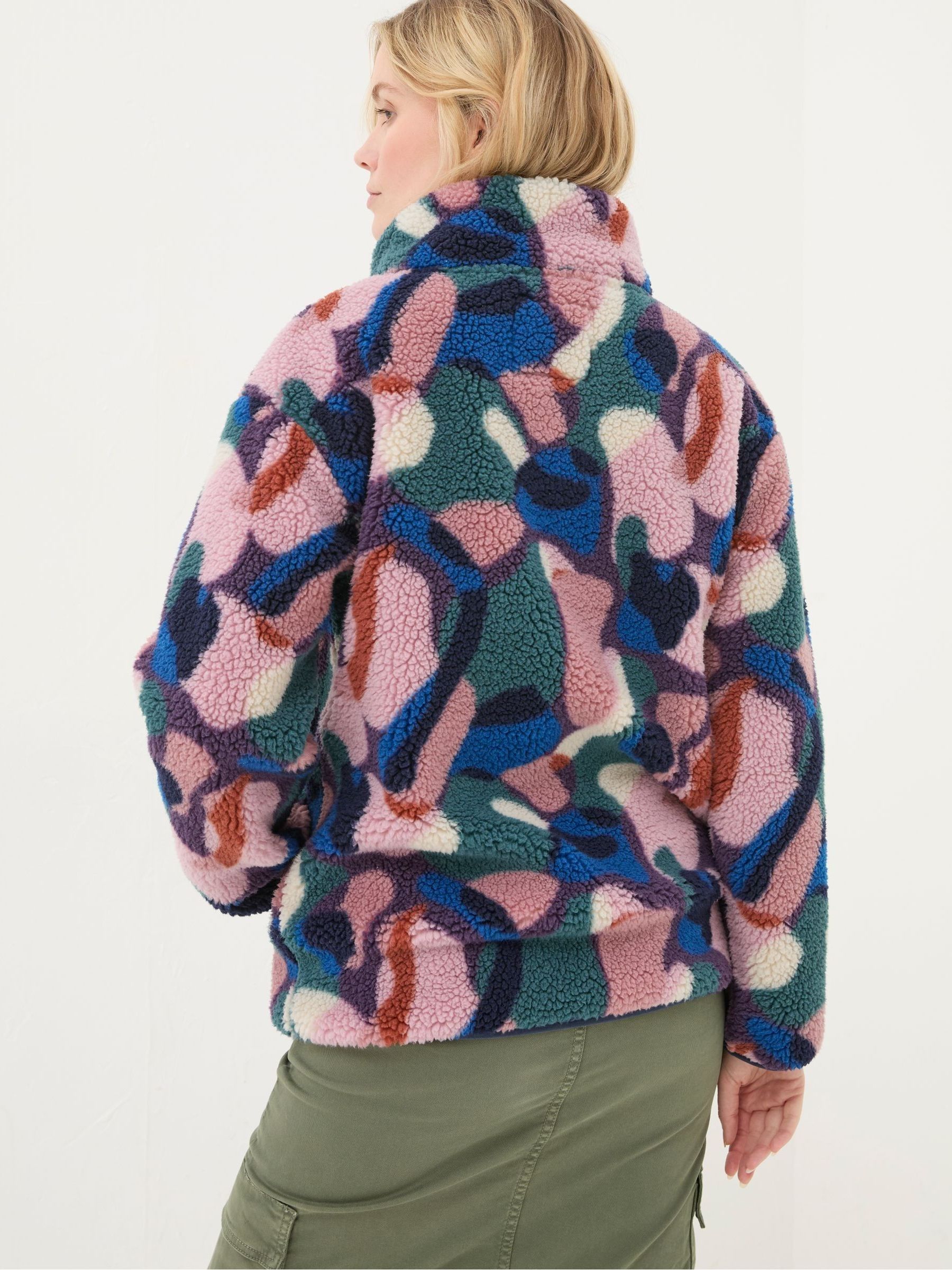 Black Abstract Printed Fleece | FatFace