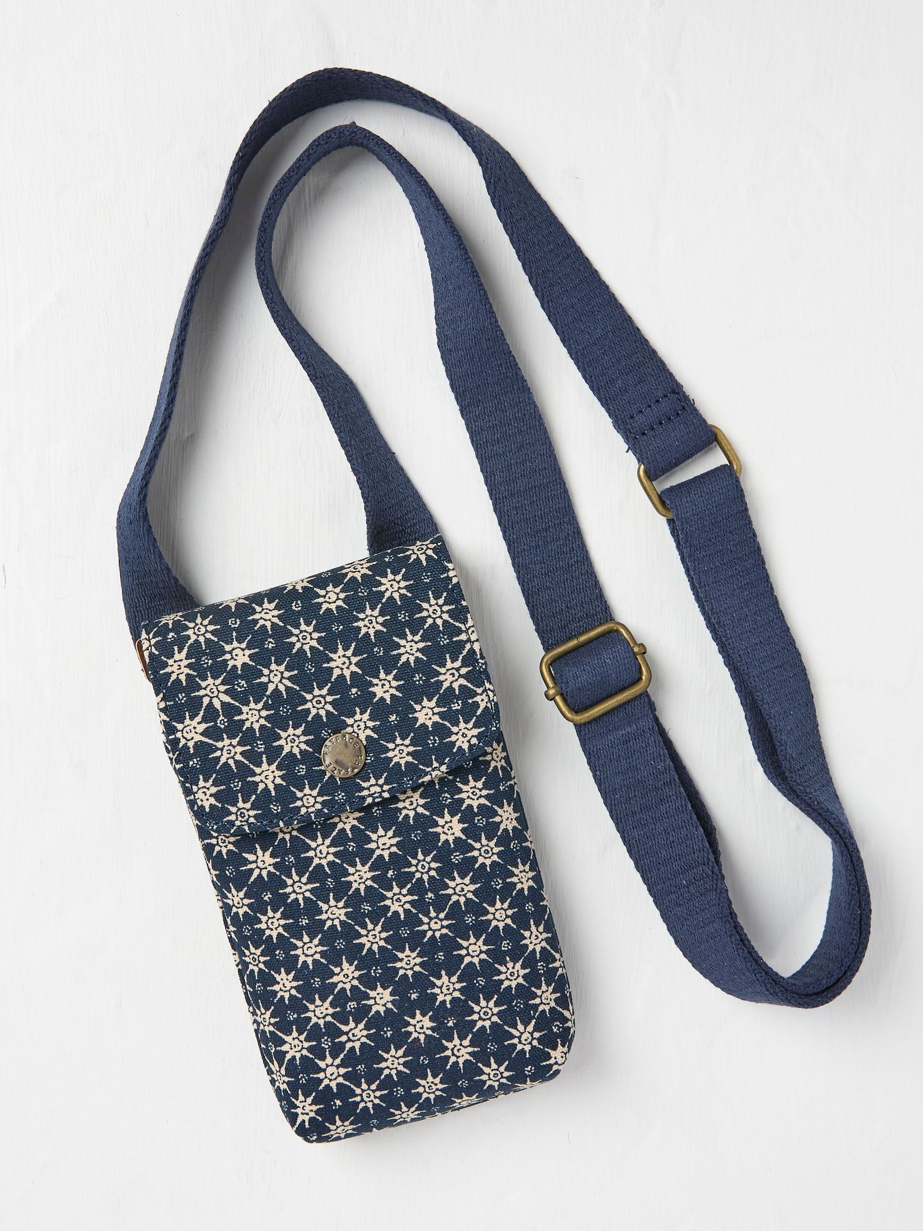 Blue Canvas Phone Bag | FatFace