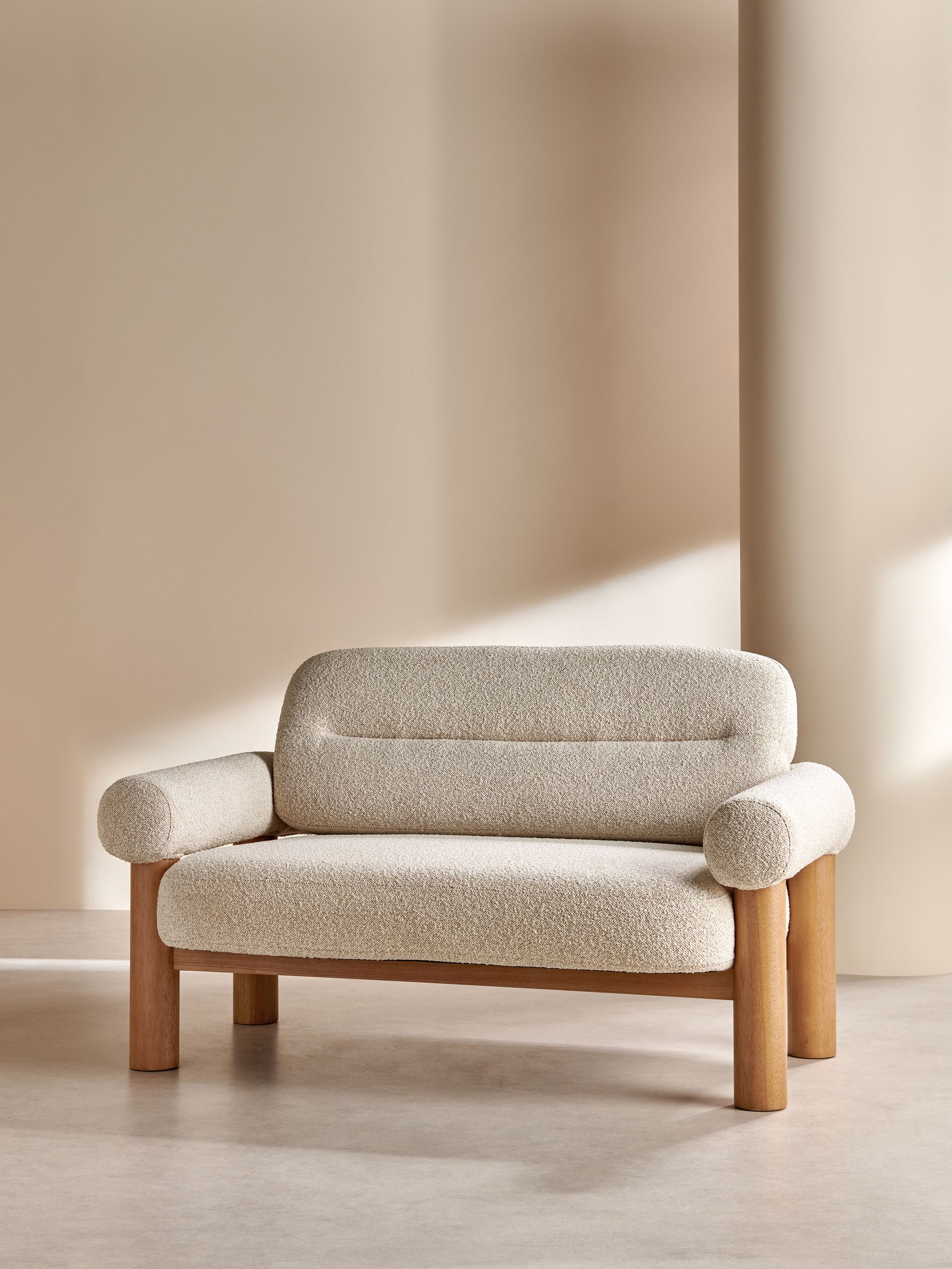 Maxton 2 Seater Sofa in Off White Pax Boucle | Made