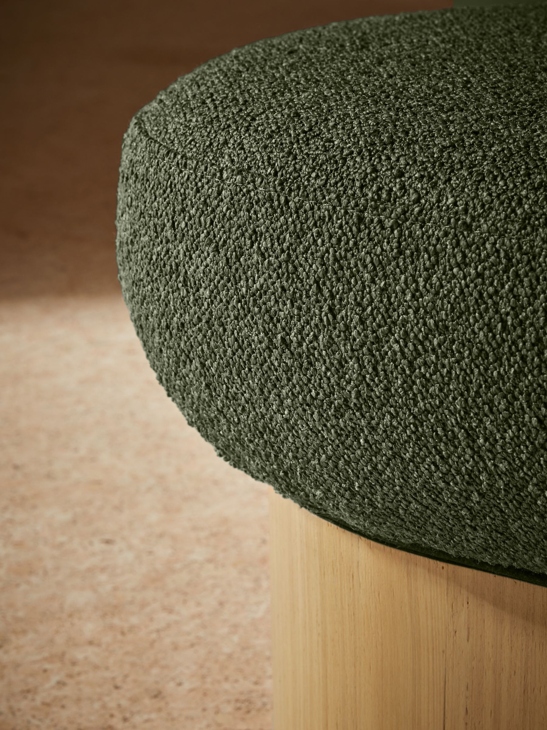 Novara Storage Ottoman Bench in Green Pax Boucle | Made