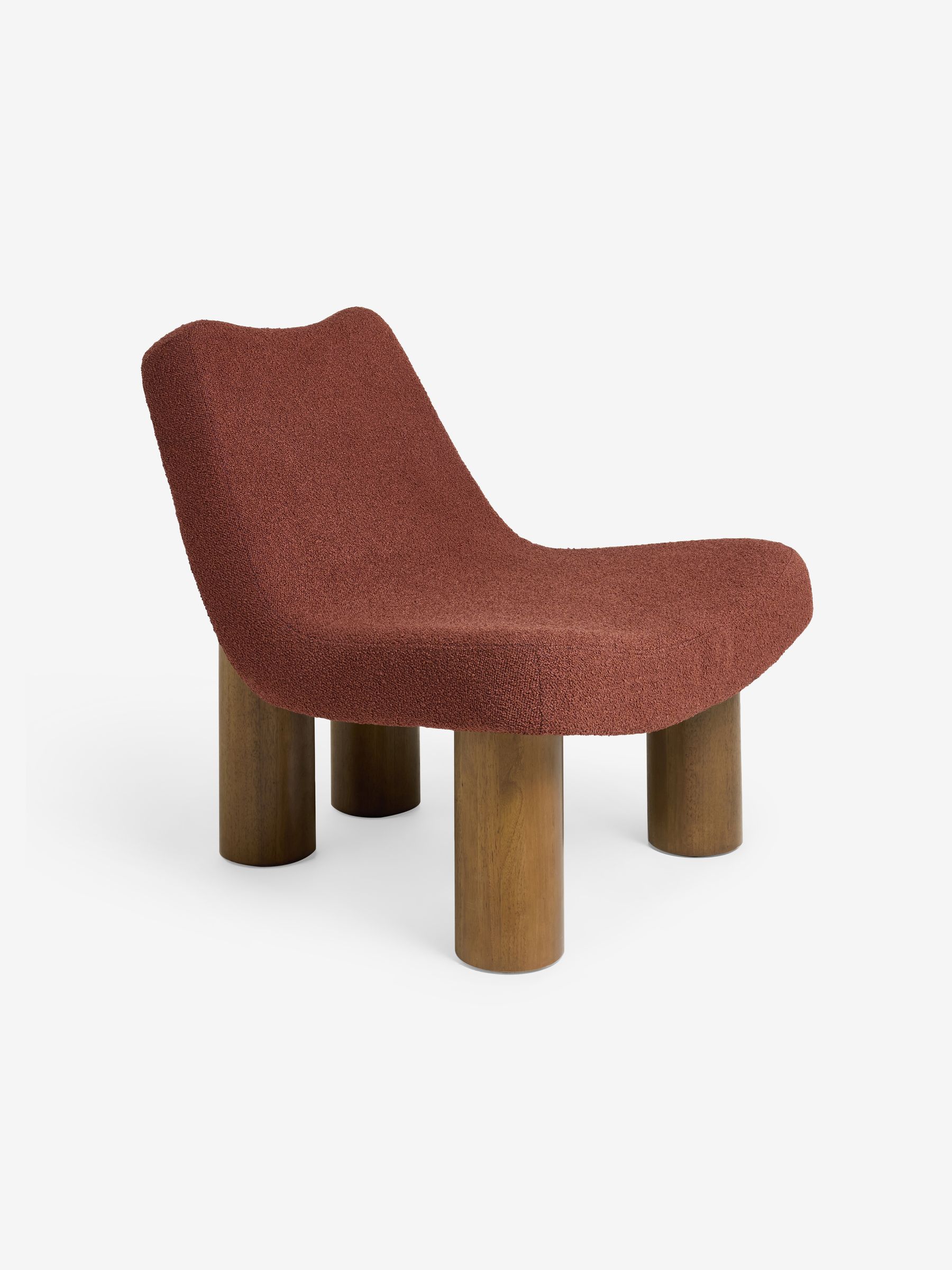 Wray Accent Chair in Rust Orange Pax Boucle | Made