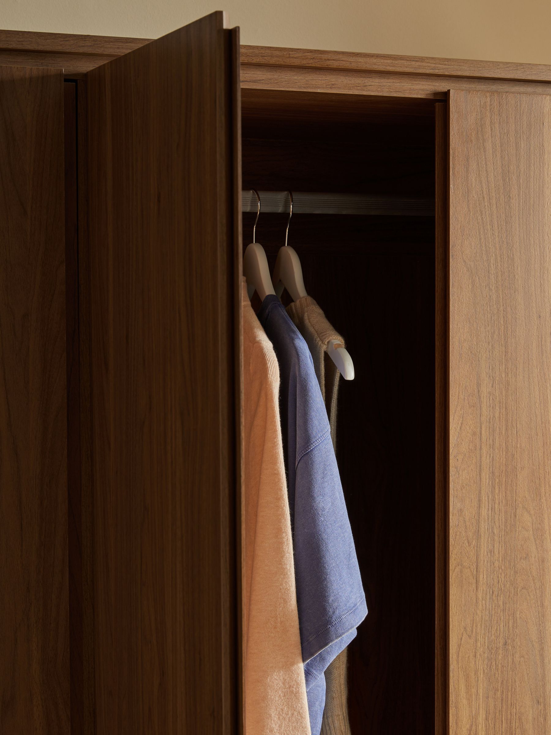 Kaci Triple Wardrobe in Dark Walnut Effect | Made