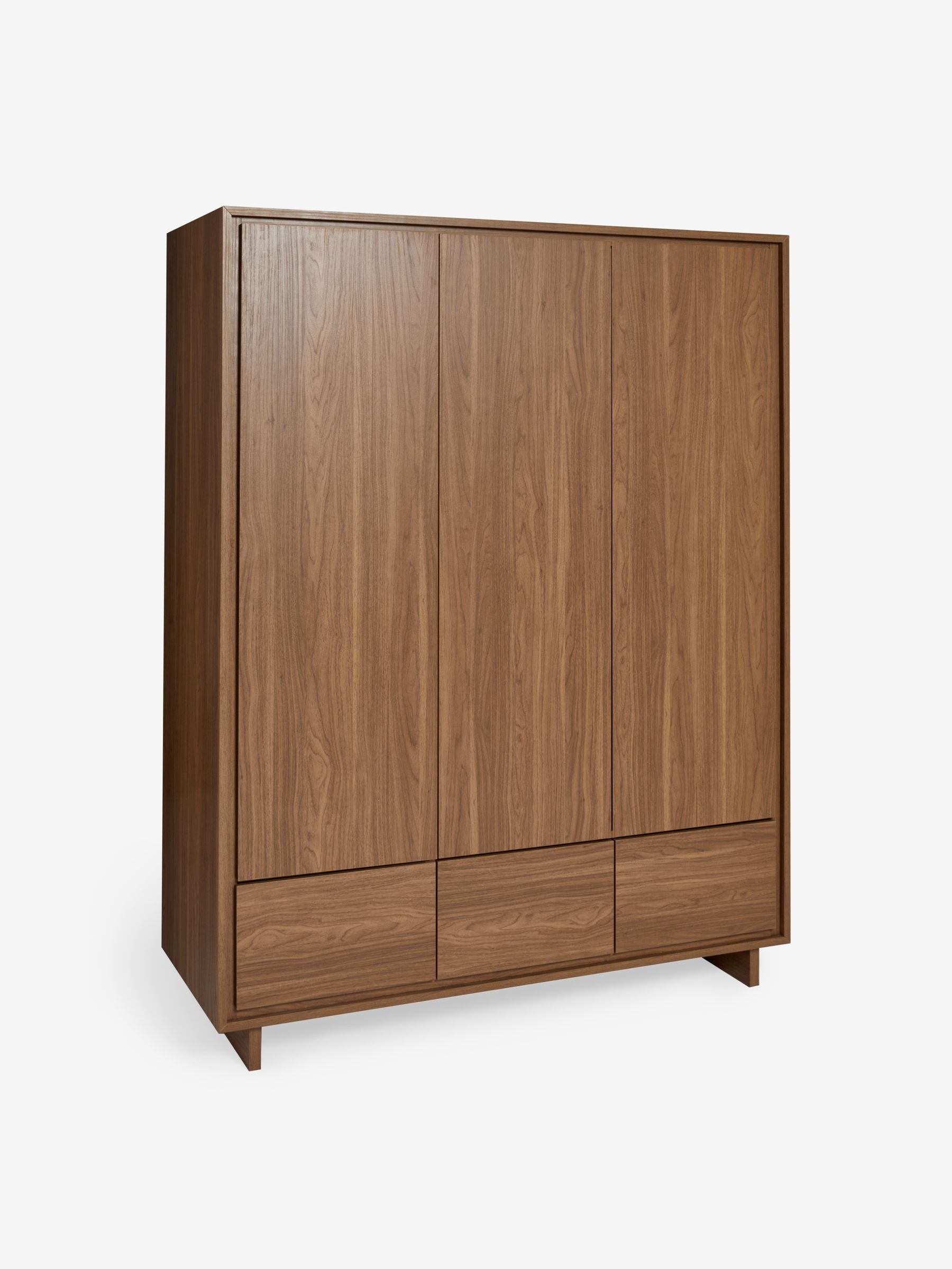 Kaci Triple Wardrobe in Dark Walnut Effect | Made