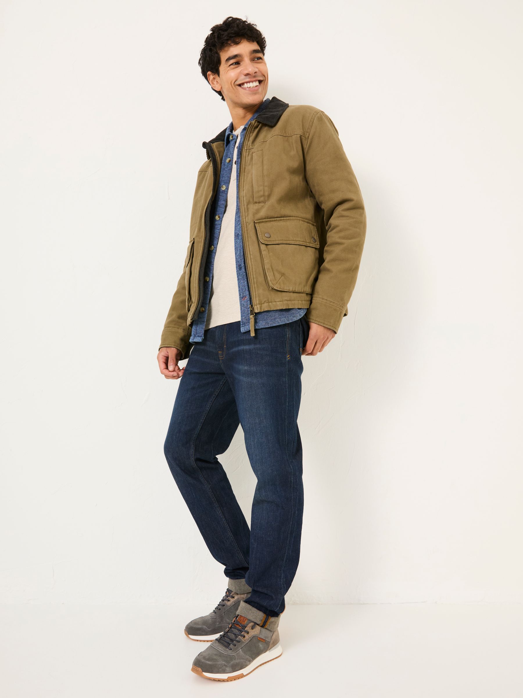 Khaki Green Canvas Jacket | FatFace