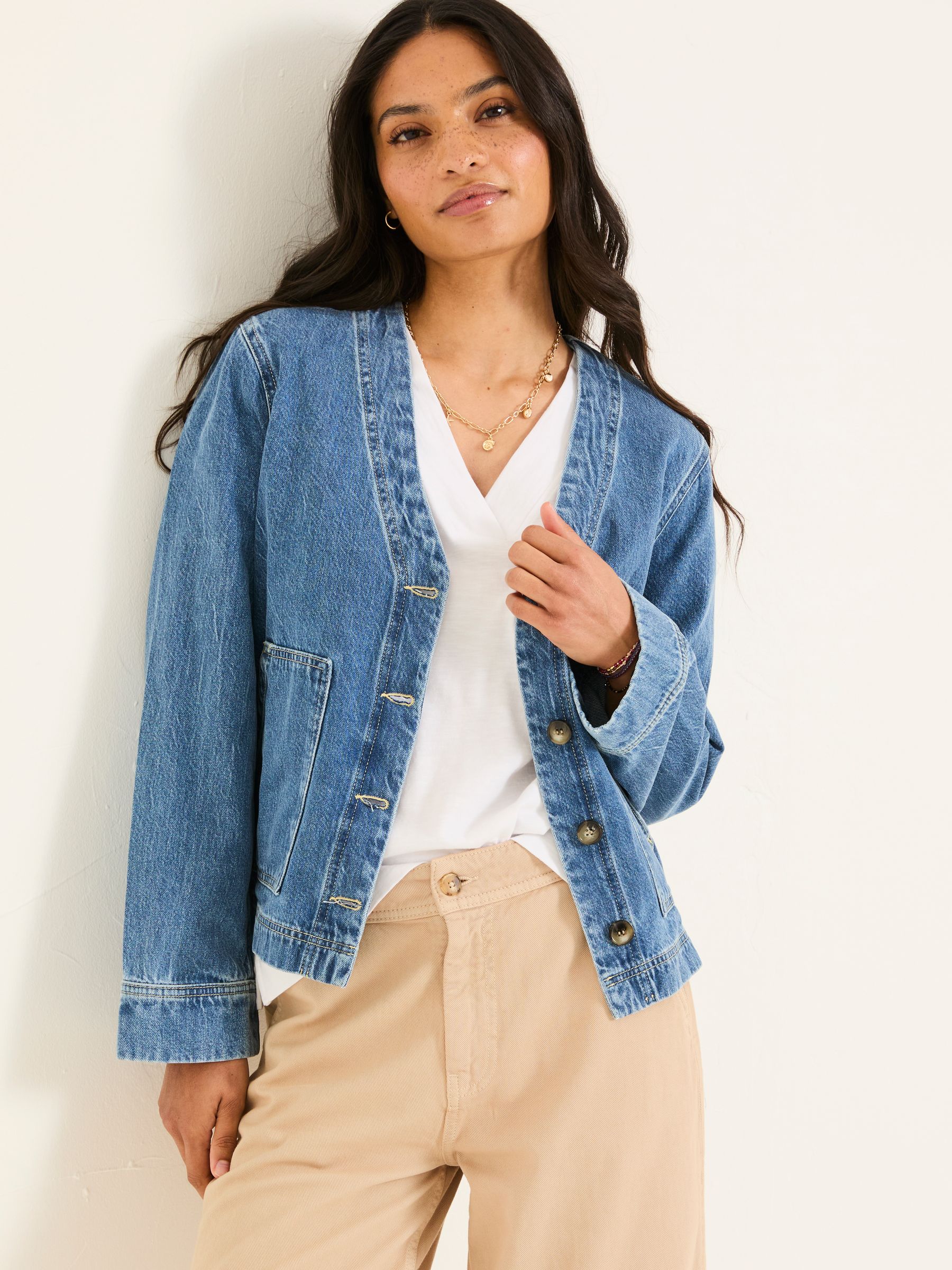 Dulcie Blue Denim Dulcie Denim Jacket | FatFace