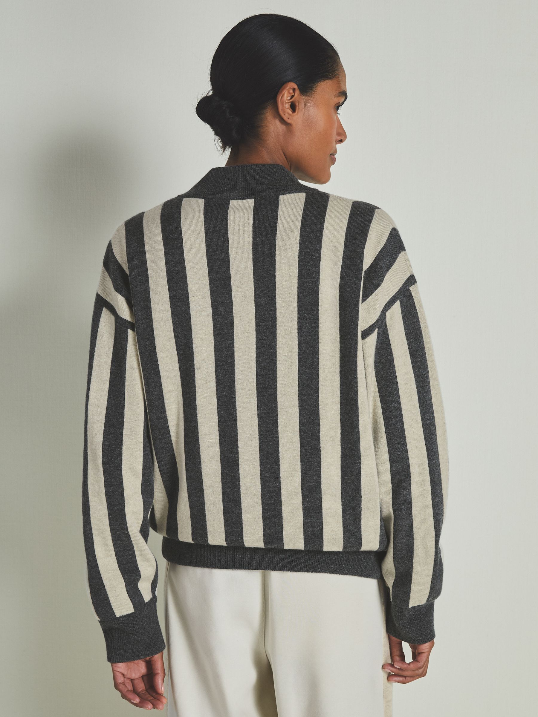 Reiss Reiss | Les 100 Ciels Wool and Cashmere Cardigan in Charcoal ...