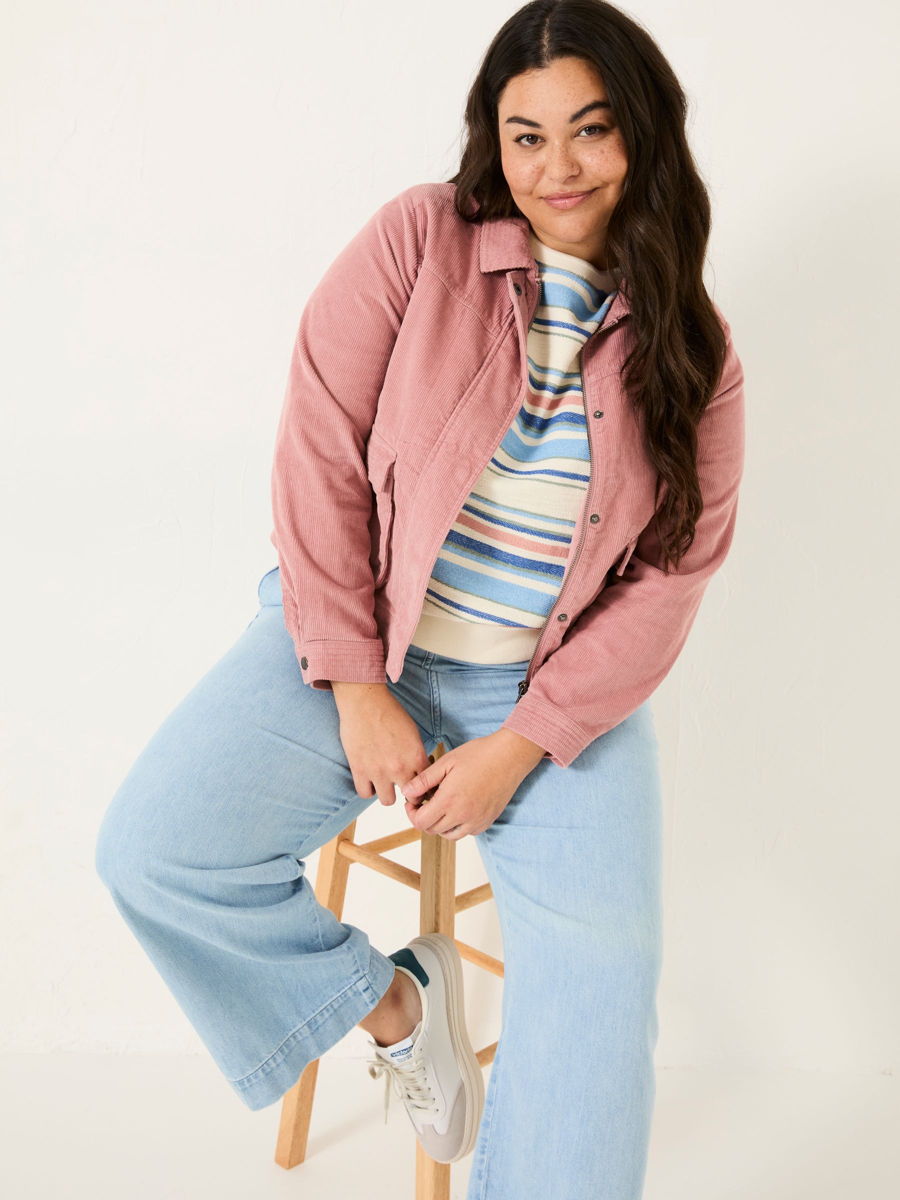 Sienna Pink Cord Jacket | FatFace