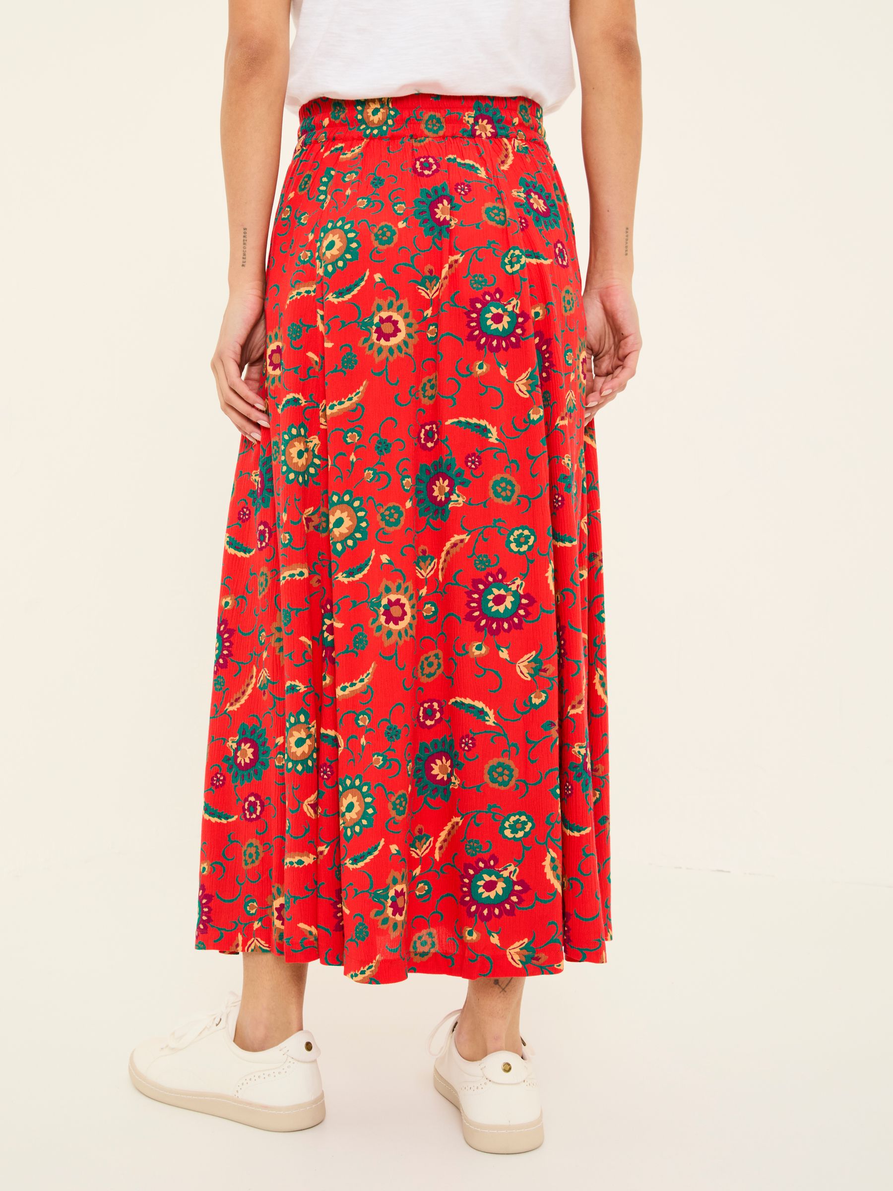 Suki Burnt Orange Utopia Paisley Midi Skirt | FatFace