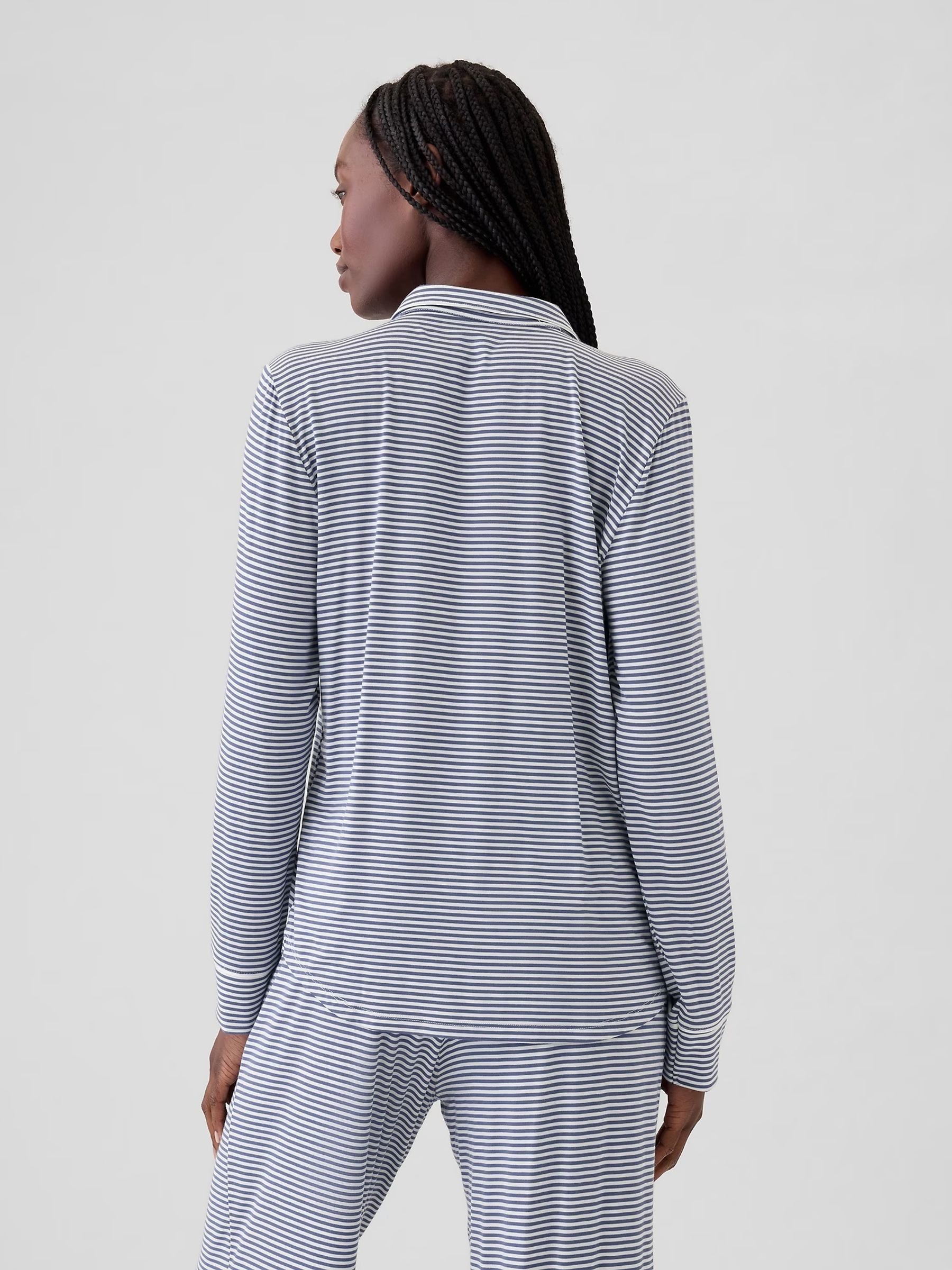 Blue Modal Long Sleeve Pyjama Shirt | Gap