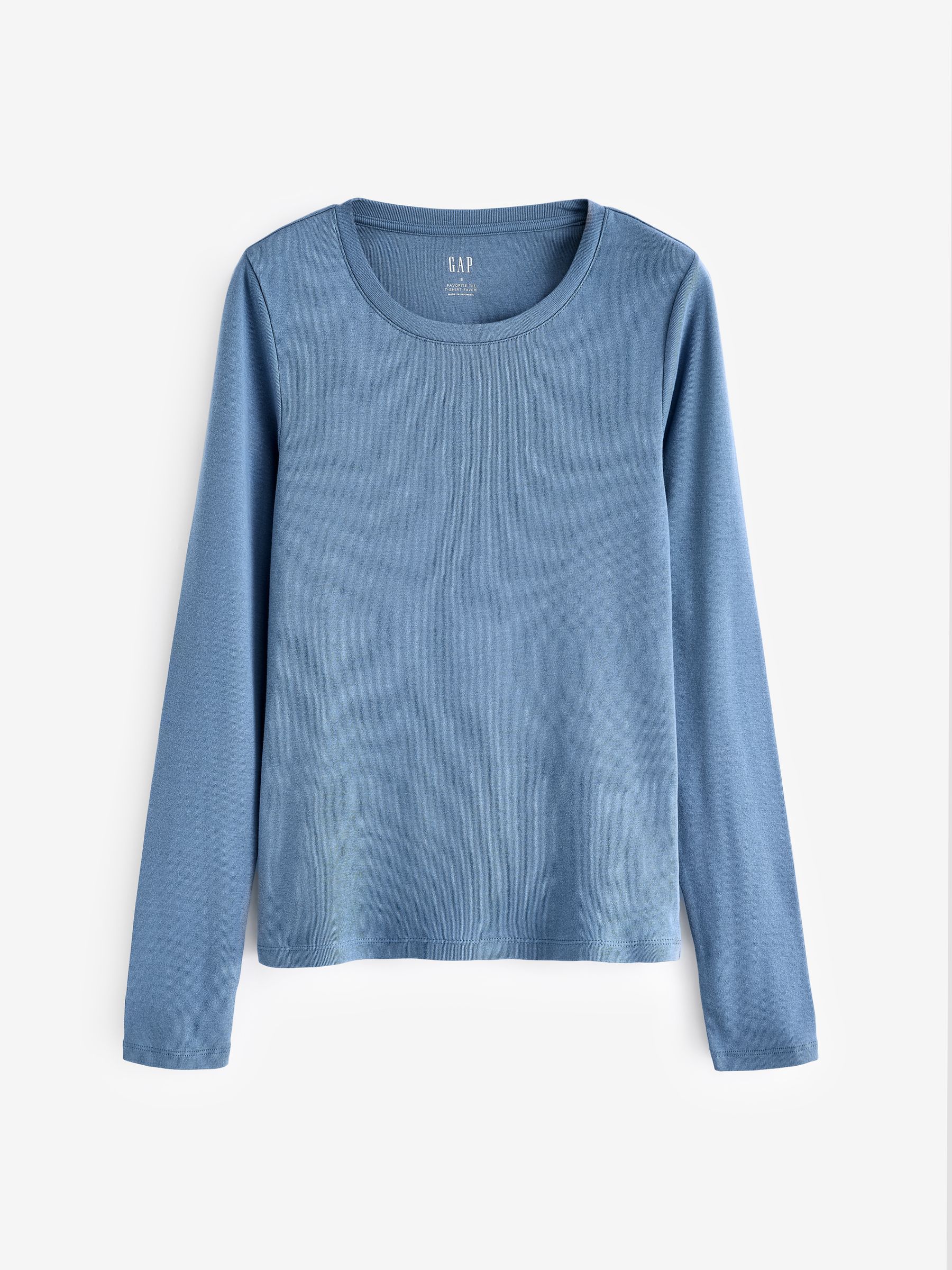 Blue Favourite Cotton-Modal Crew Neck Long Sleeve T-Shirt | Gap