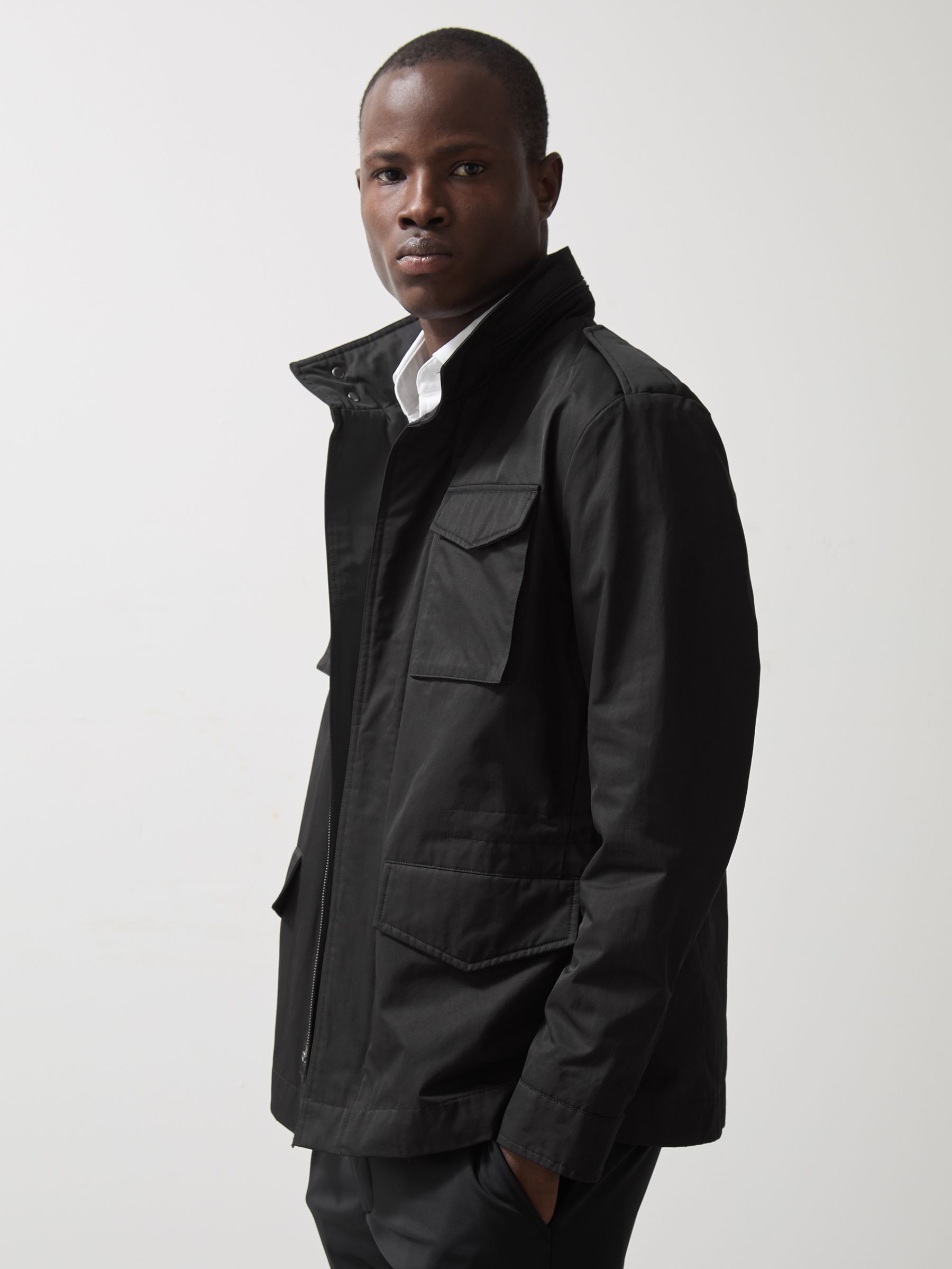 Reiss McLaren F1 Team Field Jacket in Black - REISS