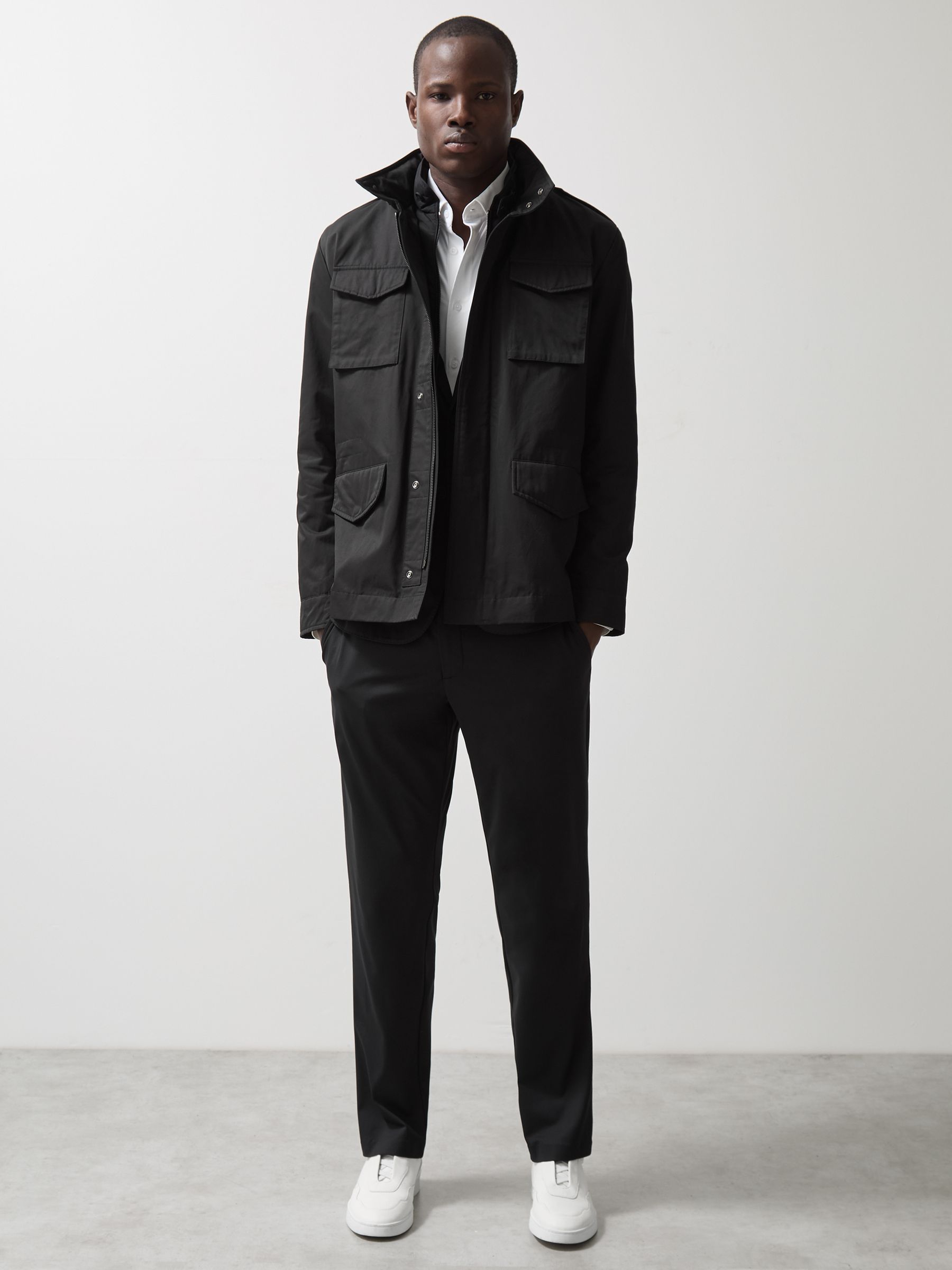 Reiss McLaren F1 Team Field Jacket in Black - REISS