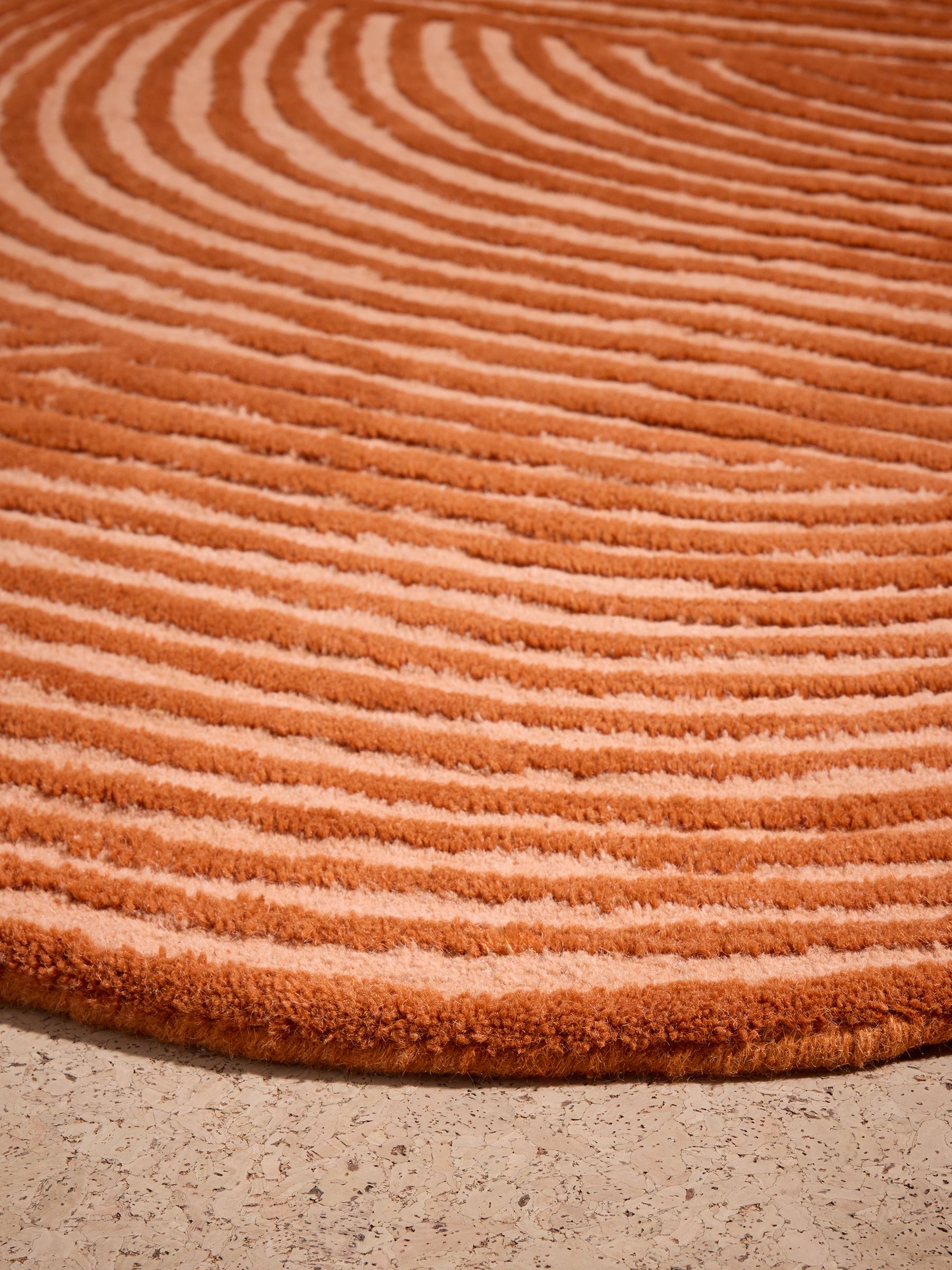 Casey Wool Tufted Rug in Rust | Made