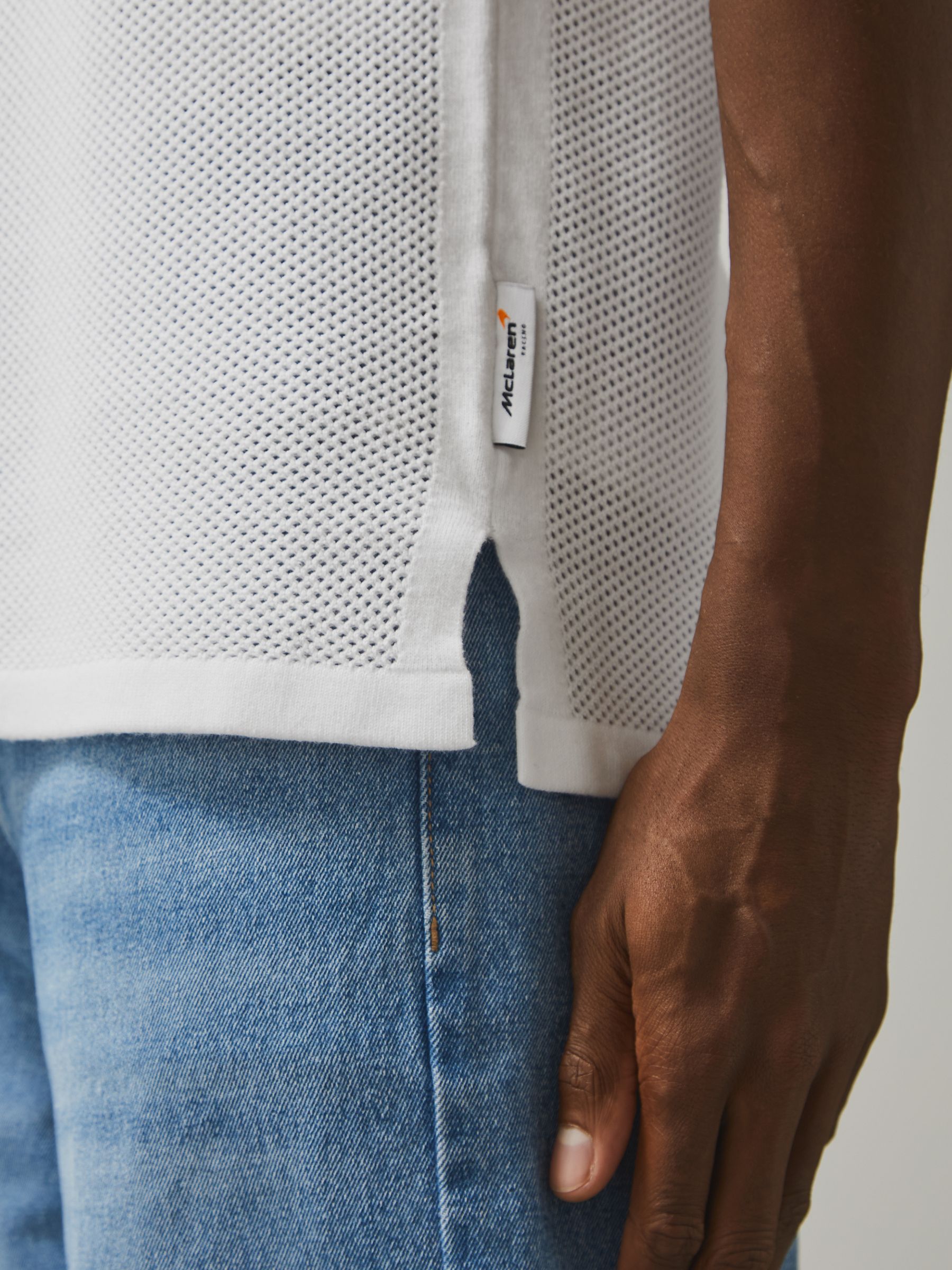Reiss McLaren F1 Team Speedmark Knit Vest in White - REISS