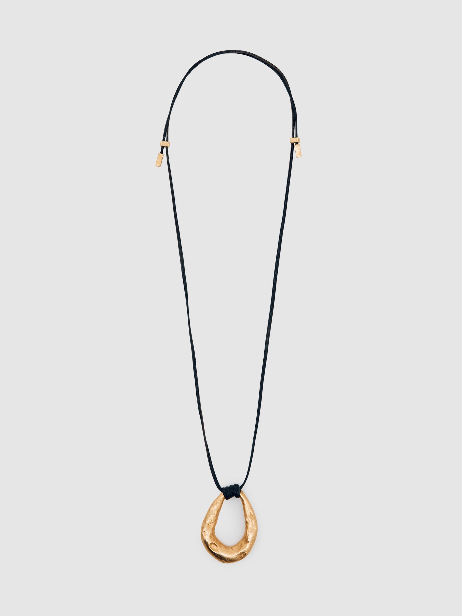 Reiss Molten Link Pendant Necklace in Gold Tone | REISS