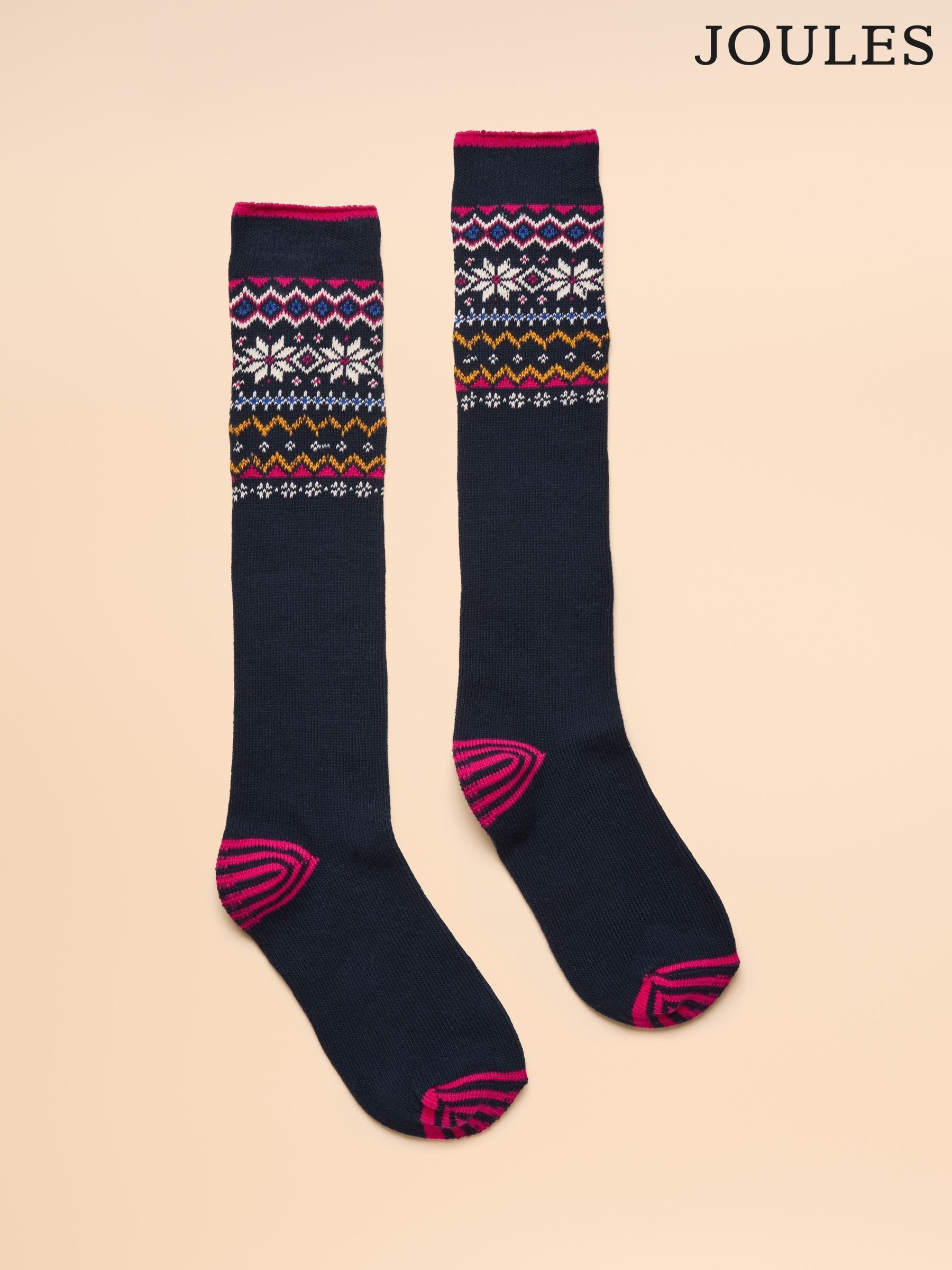 Women's Wader Navy Welly Sock (size 4-8) | Joules