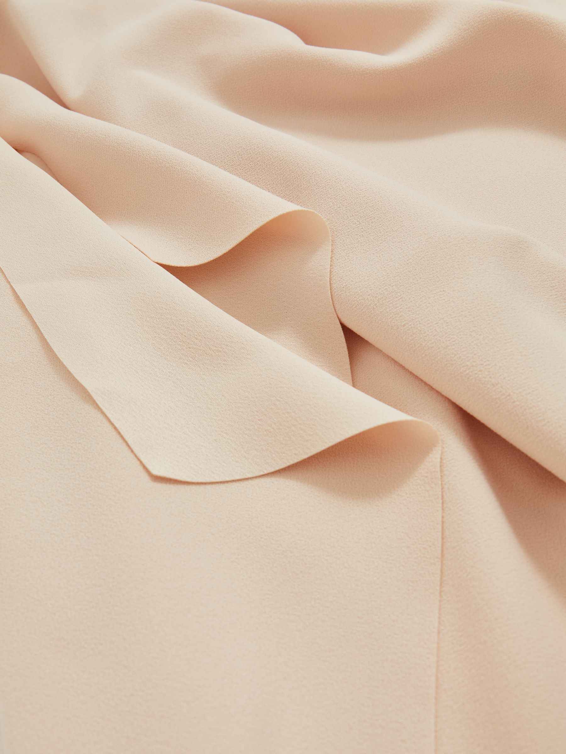 Reiss One Shoulder Draped Mini Dress in Pale Pink - REISS