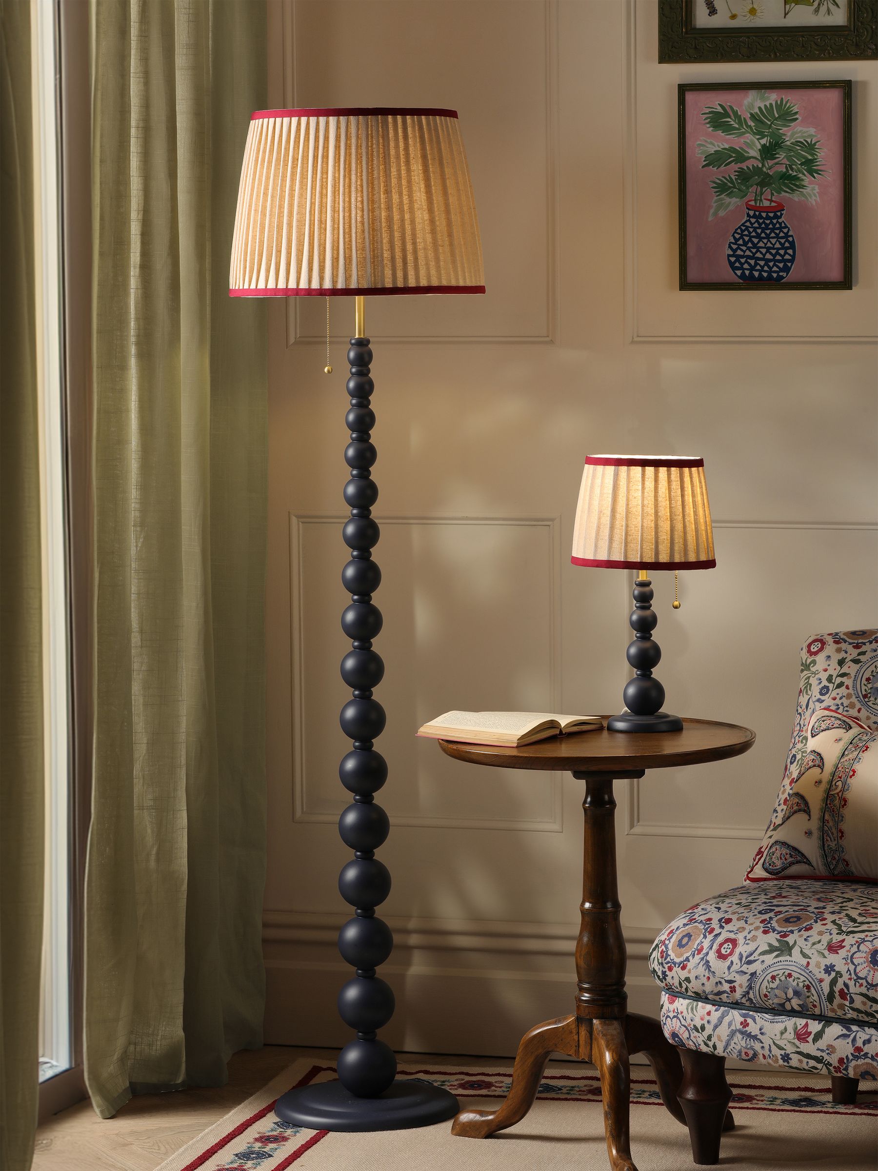 Navy Blue Harewood Table Lamp | Joules