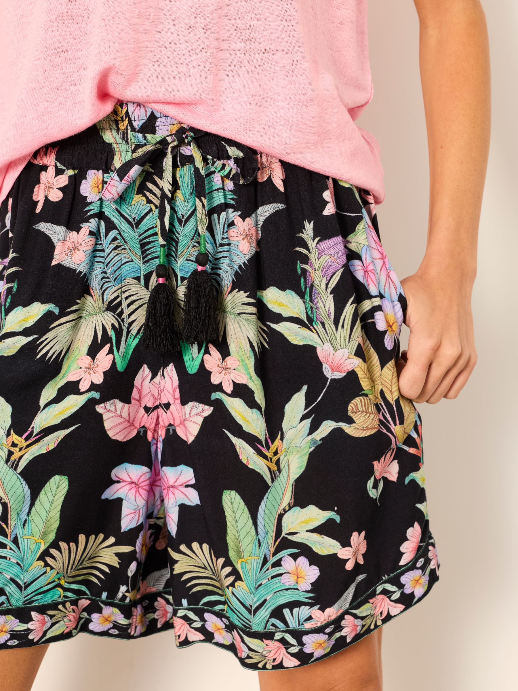 Anna Tropical Placement Tropical Longline Shorts | FatFace USA