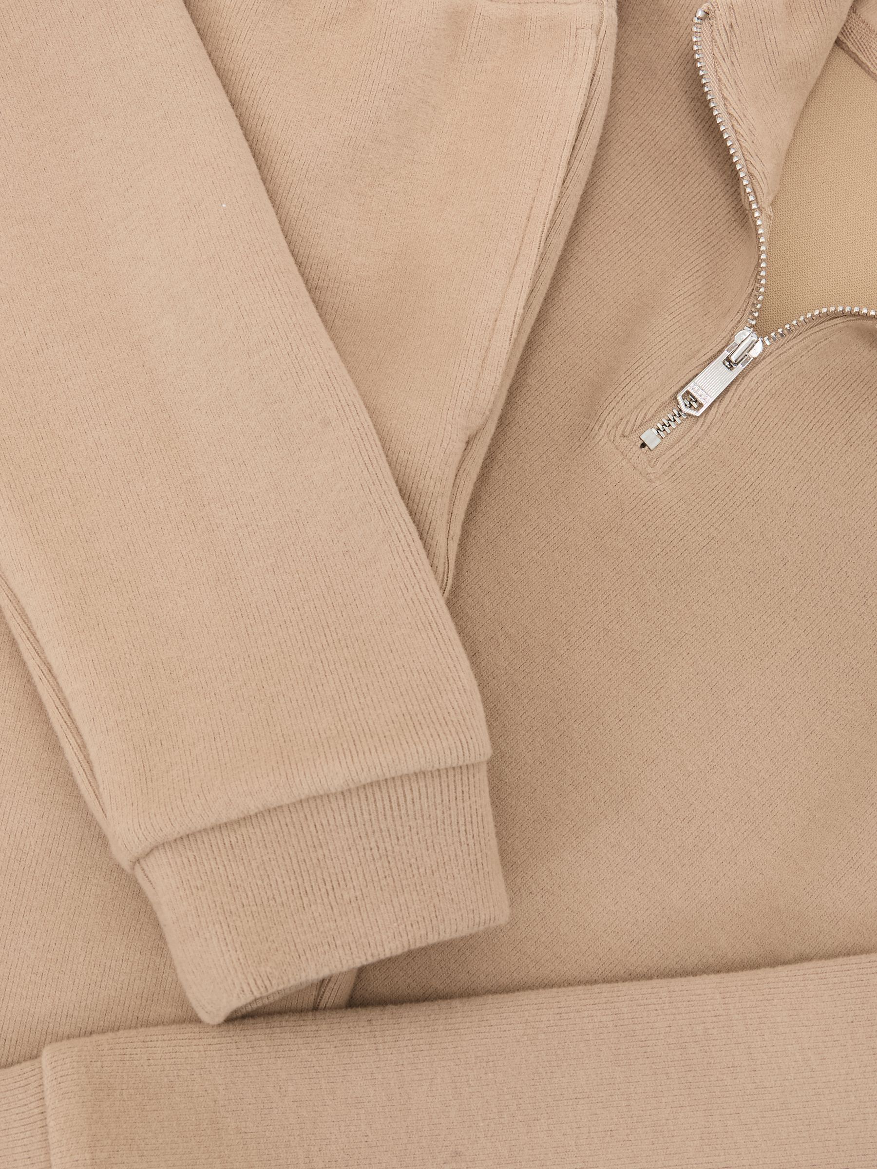 Reiss 3-9 yrs Half-Zip Sweatshirt and Joggers Set in Camel - REISS