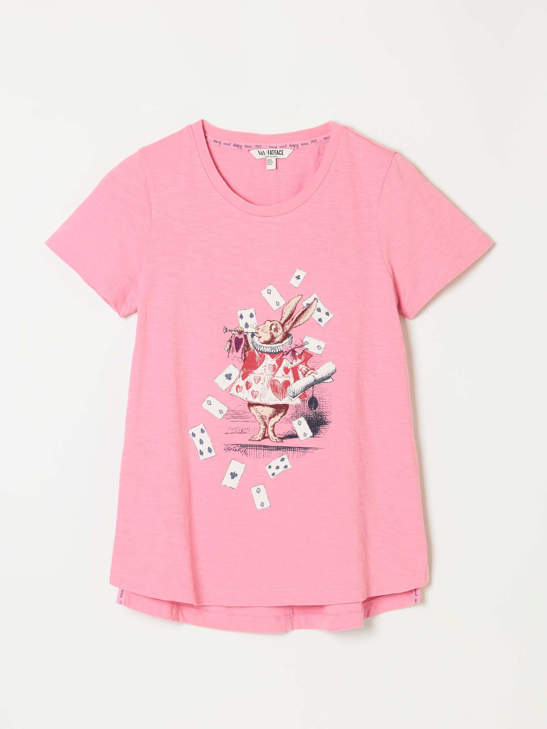 V&A | FatFace Navy Natalie Tea Party Graphic Tee | FatFace
