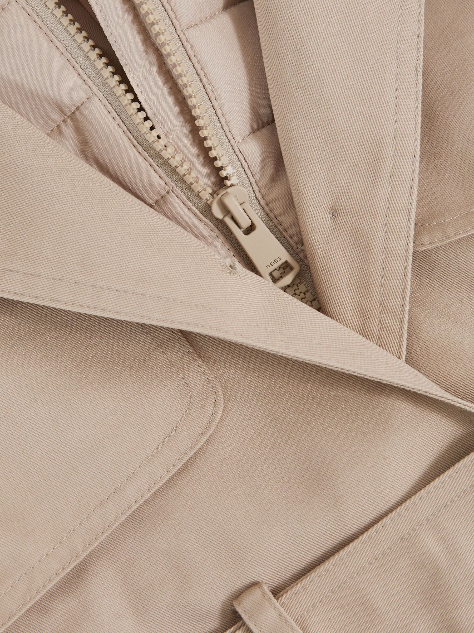 Reiss 3-9 yrs Removable-Hood Trench Coat in Stone | REISS