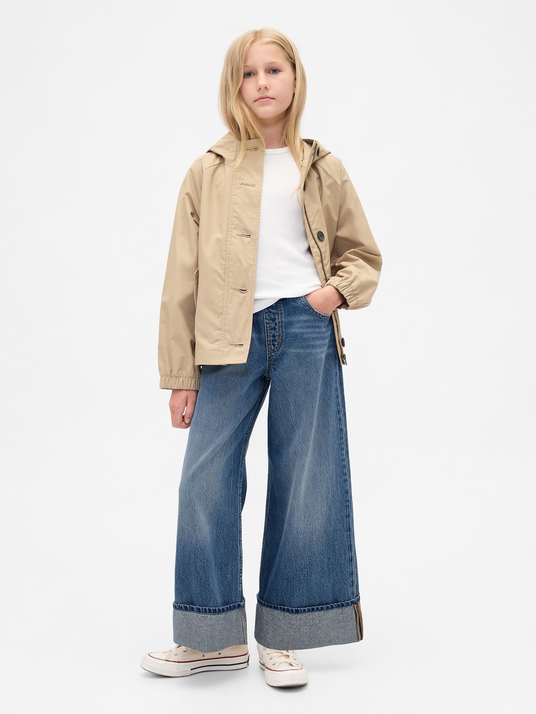 Blue Low Waisted Easy Wide-Leg Baggy Jeans | Gap