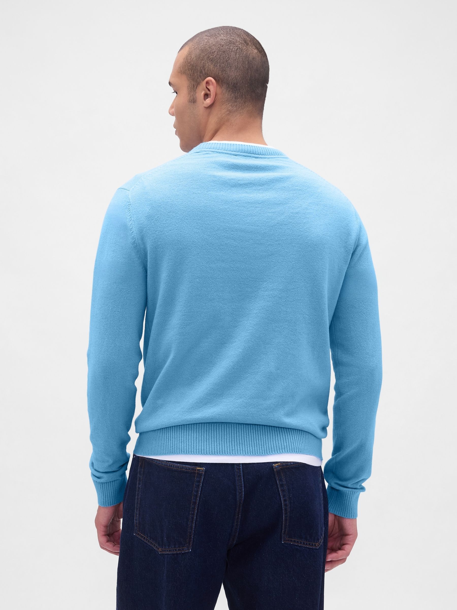Light Blue CashSoft Crew Neck Jumper | Gap